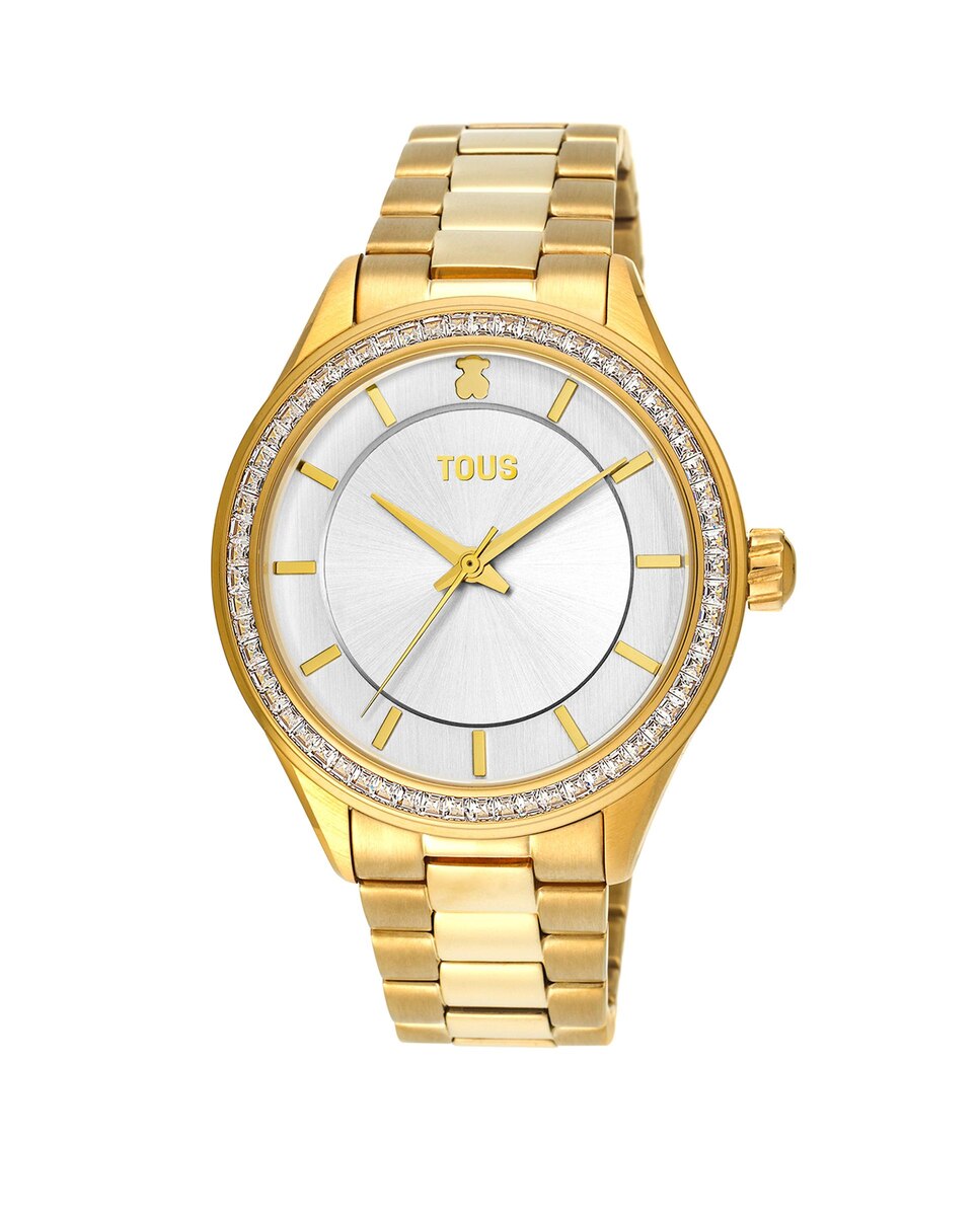 Reloj de mujer Tender Shine de acero IP dorado con zirconias cúbicas · Tous