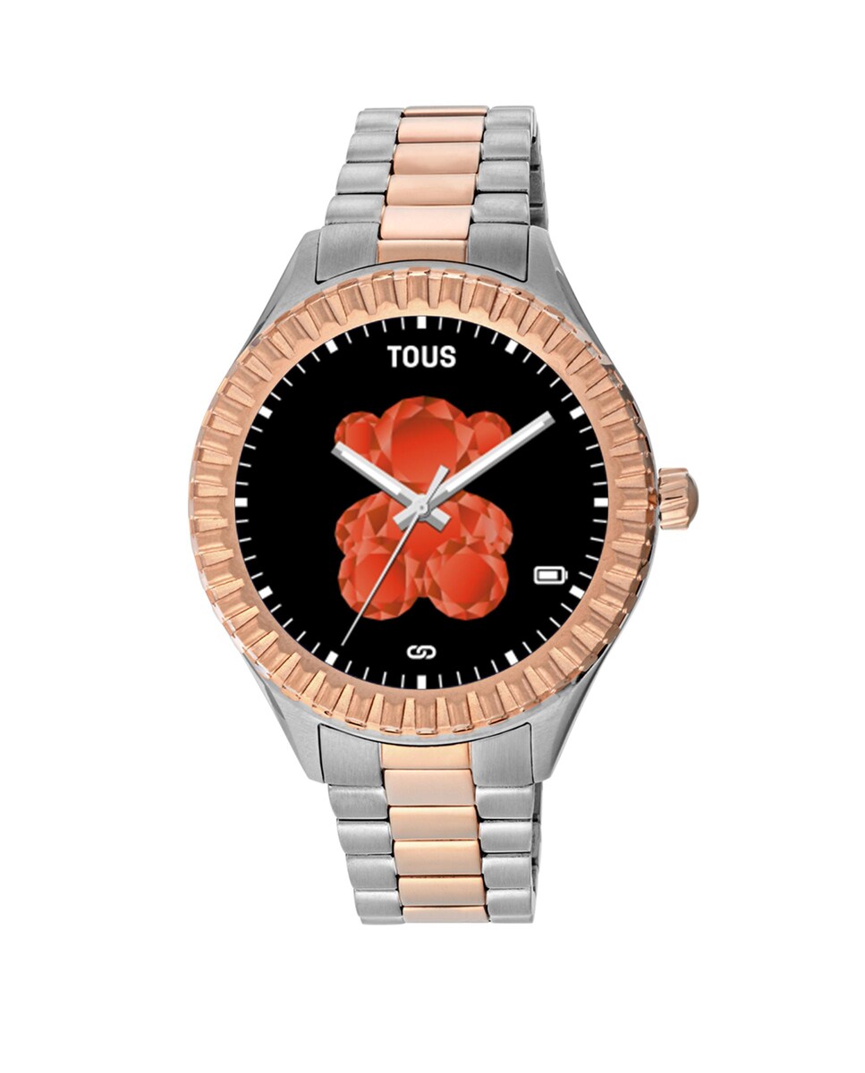 Smartwatch T-Bear Connect con brazalete de acero y acero IP rosado ...
