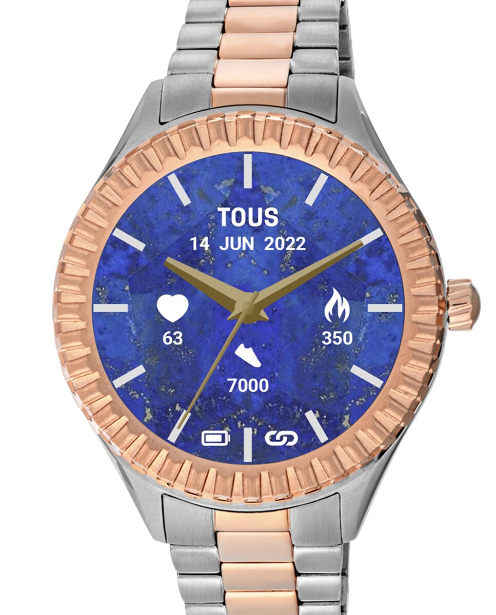 Smartwatch T-Bear Connect con brazalete de acero y acero IP rosado ...