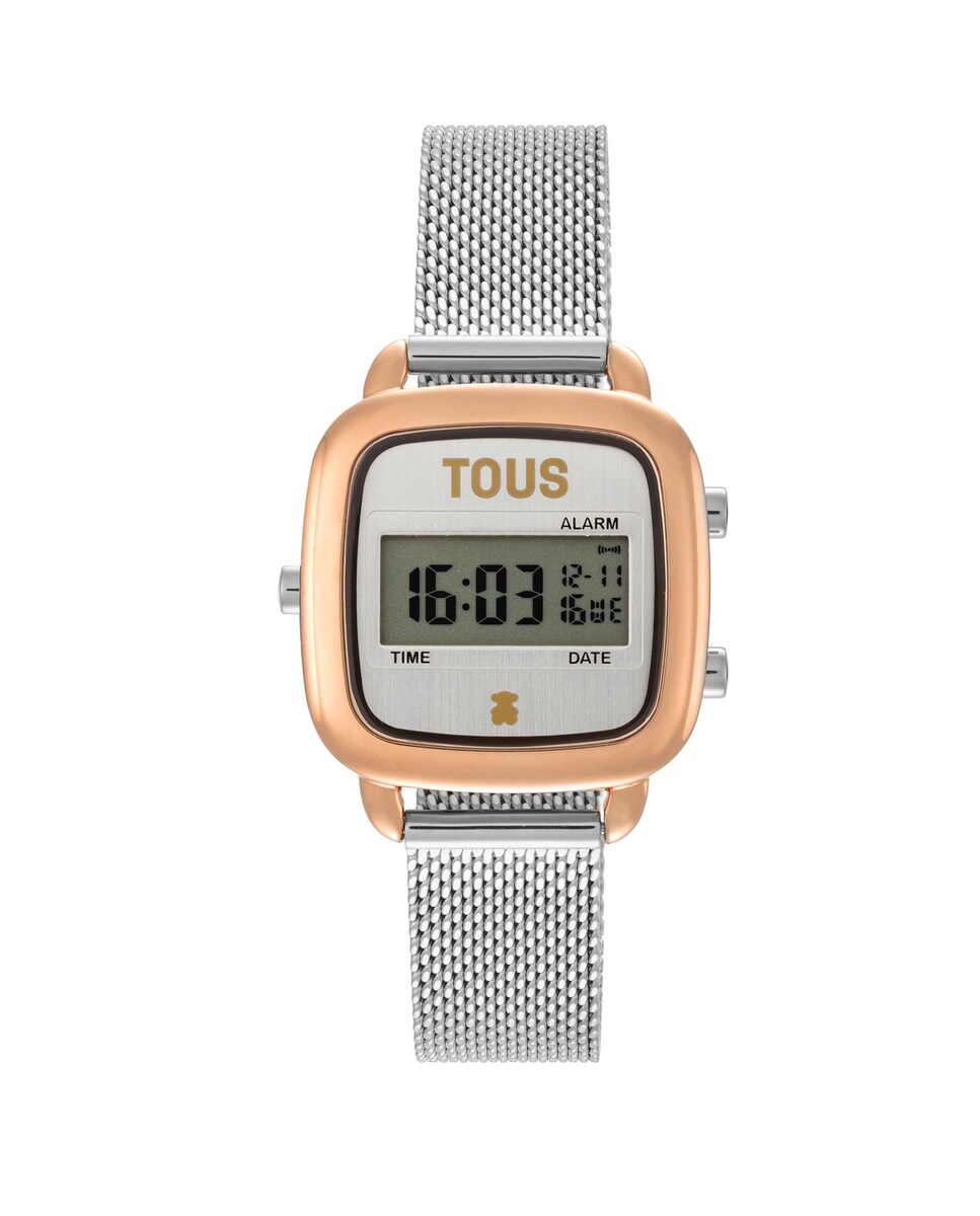 Reloj digital de mujer D-Logo Mini bicolor con brazalete de acero ...