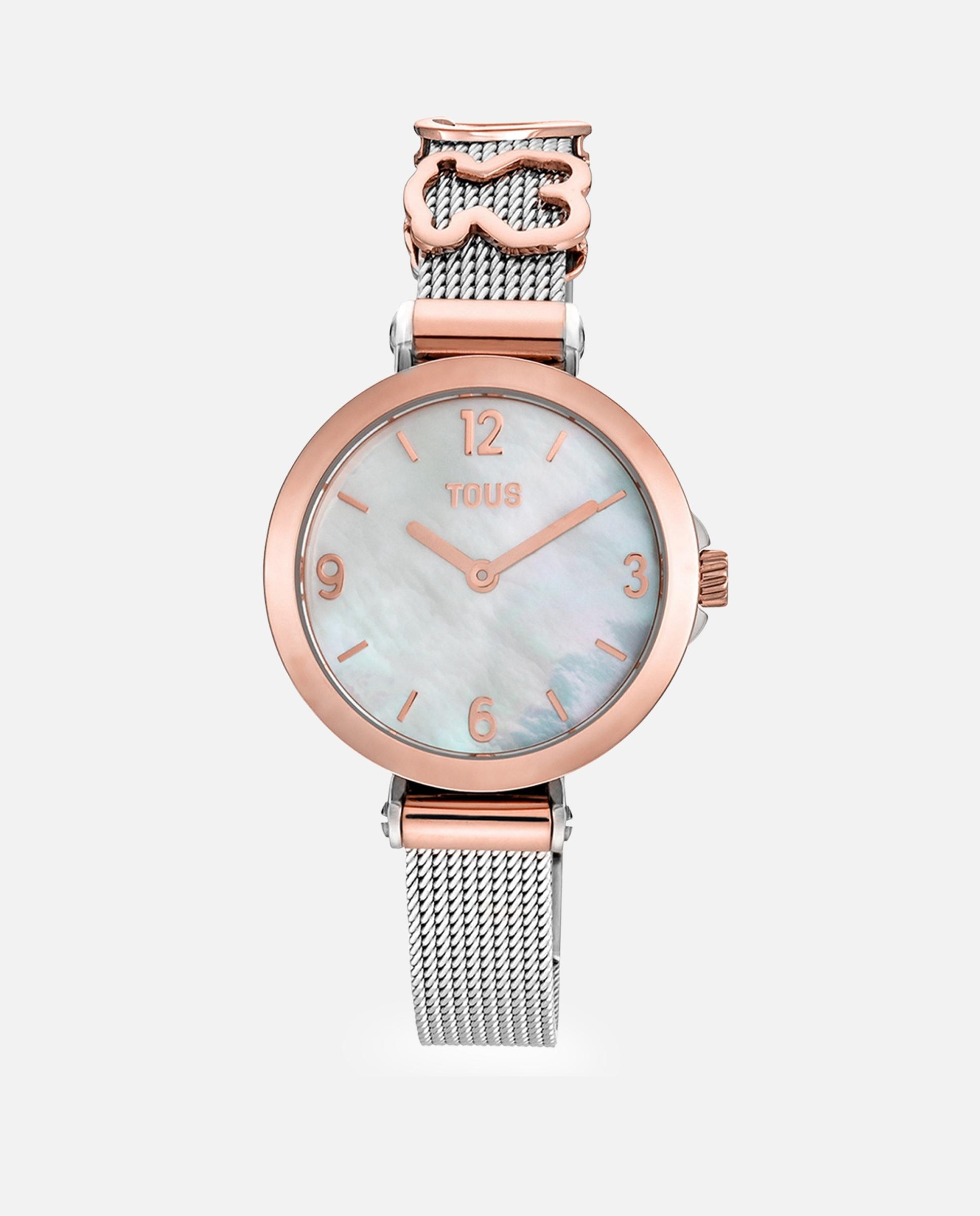 Reloj analógico de mujer icon charms con acero rosado Oro / Plata Tous ...