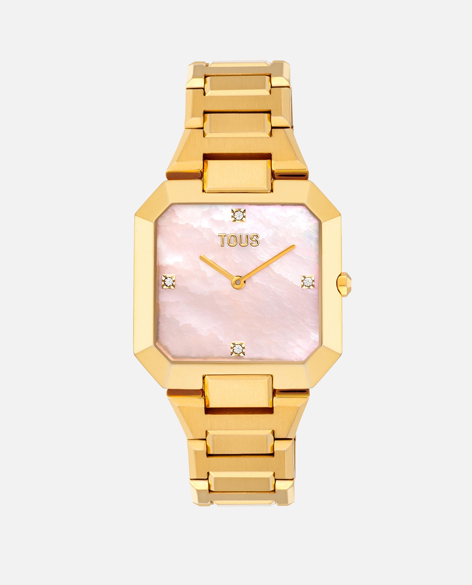 Reloj analógico de mujer karat con brazalete de acero dorado y esfera ...