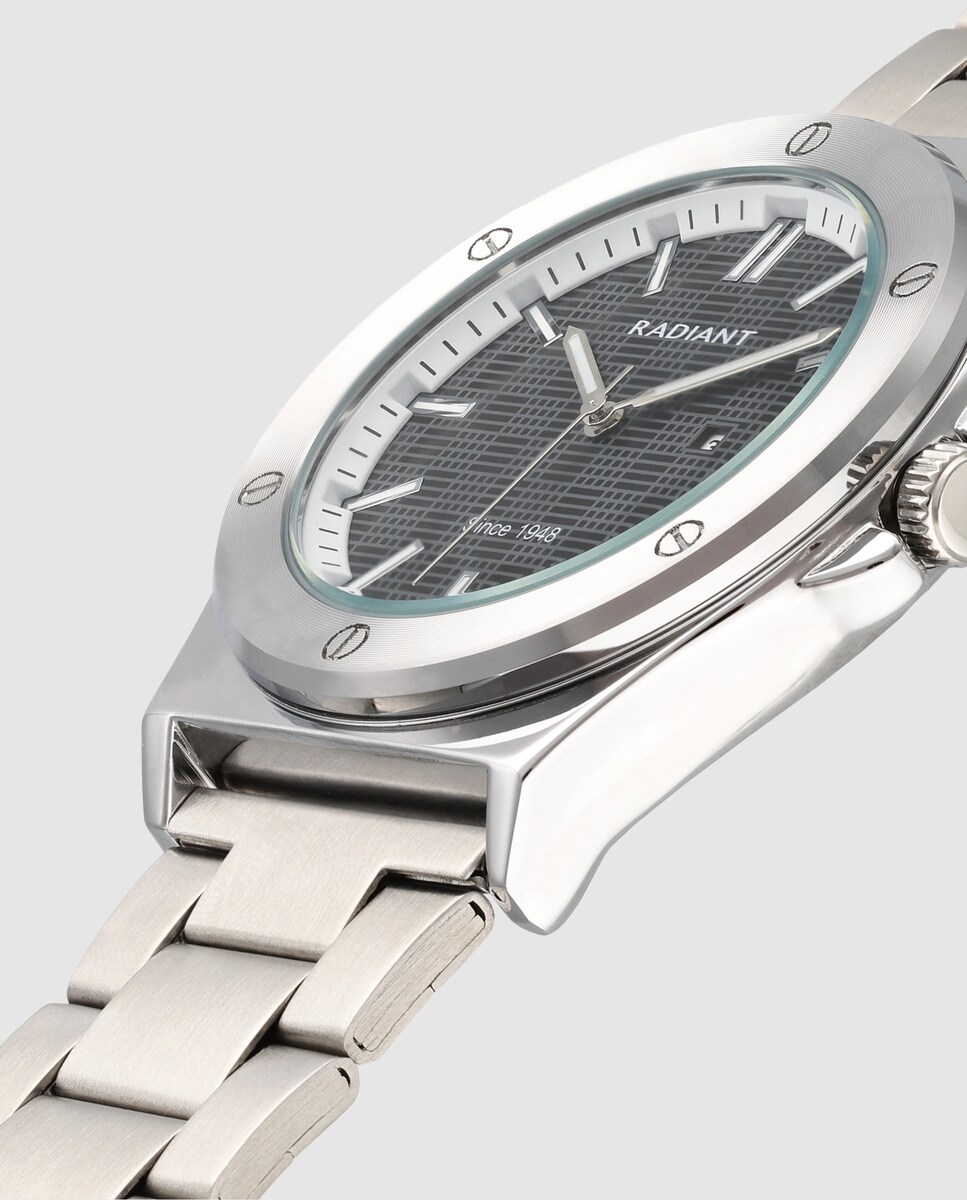 Reloj de hombre Marlon brando RA680203 de acero y correa plateada/gris ...