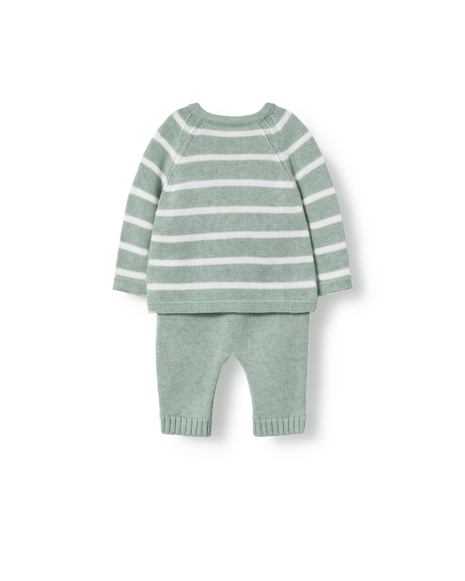 Conjunto de bebé niña en algodón orgánico de jersey y pantalón a rayas ...