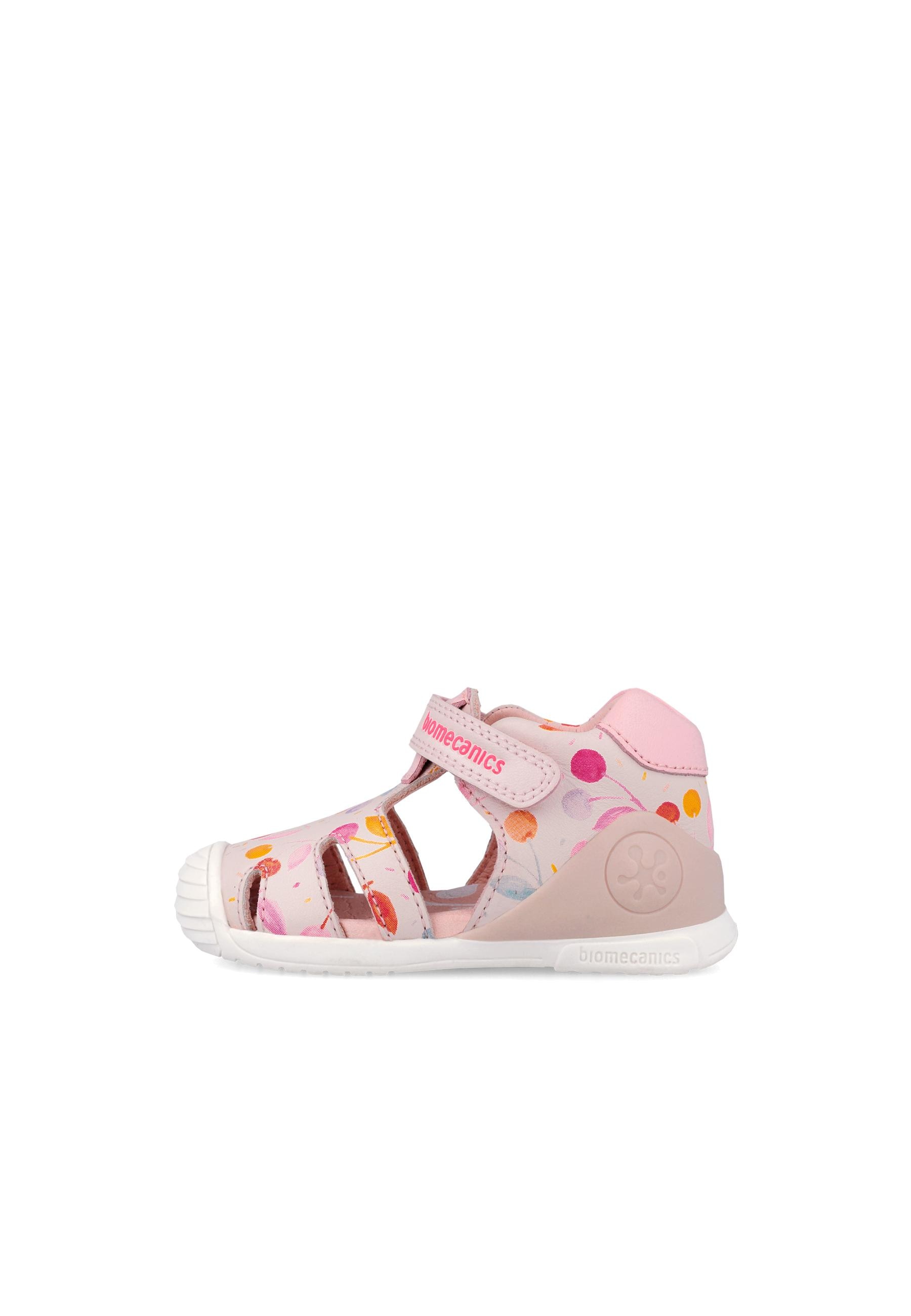 Sandalias de bebés de piel con detalles a contraste y cierre adherente ...