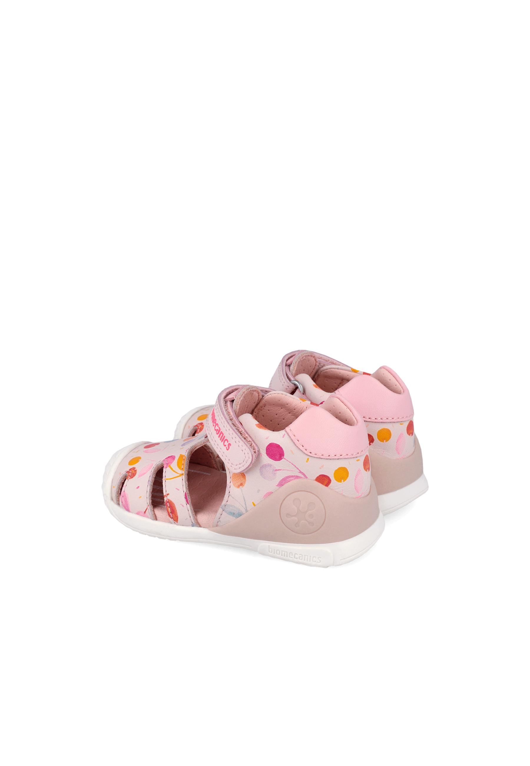 Sandalias de bebés de piel con detalles a contraste y cierre adherente ...