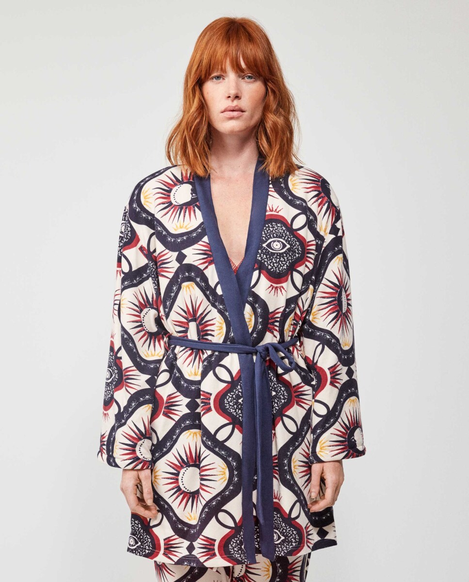 Bata de mujer estampada con cinturón · Gisela · El Corte Inglés