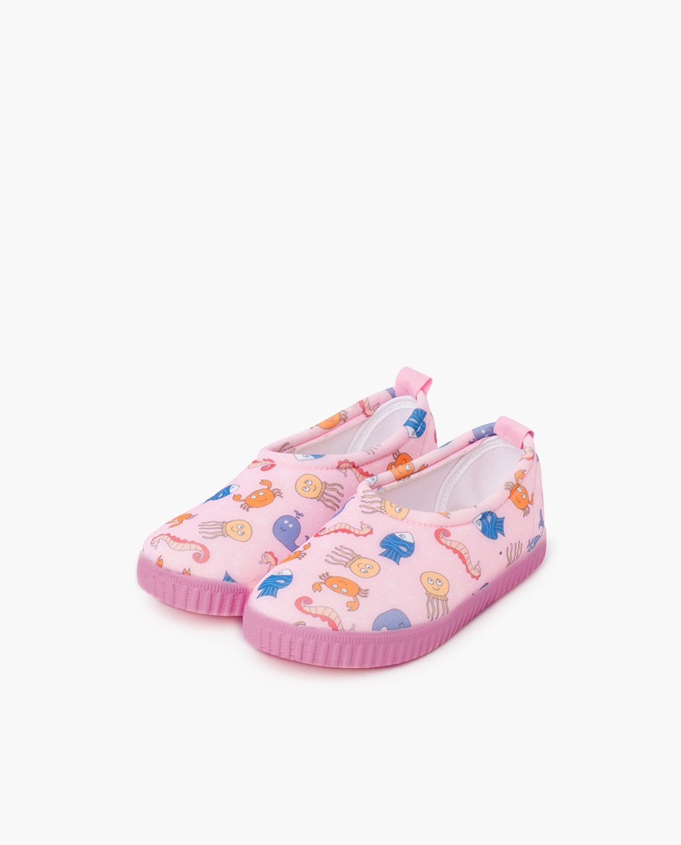 Zapatillas bajas de niños tipo escarpines de neopreno con estampado ...