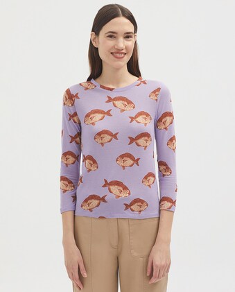 Camiseta de mujer de manga francesa con estampados · Nice Things · El Corte Inglés