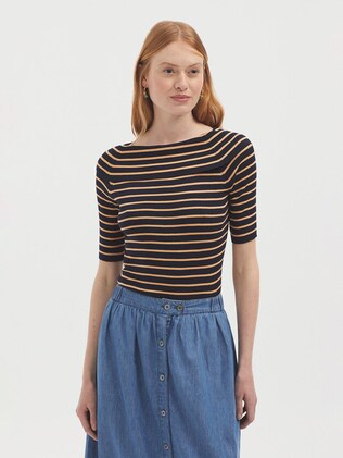 Jersey de mujer con canalés y cuello barbo · Nice Things · El Corte Inglés