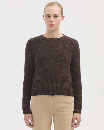 Jersey de mujer de cuello redondo con canalé · Nice Things · El Corte Inglés