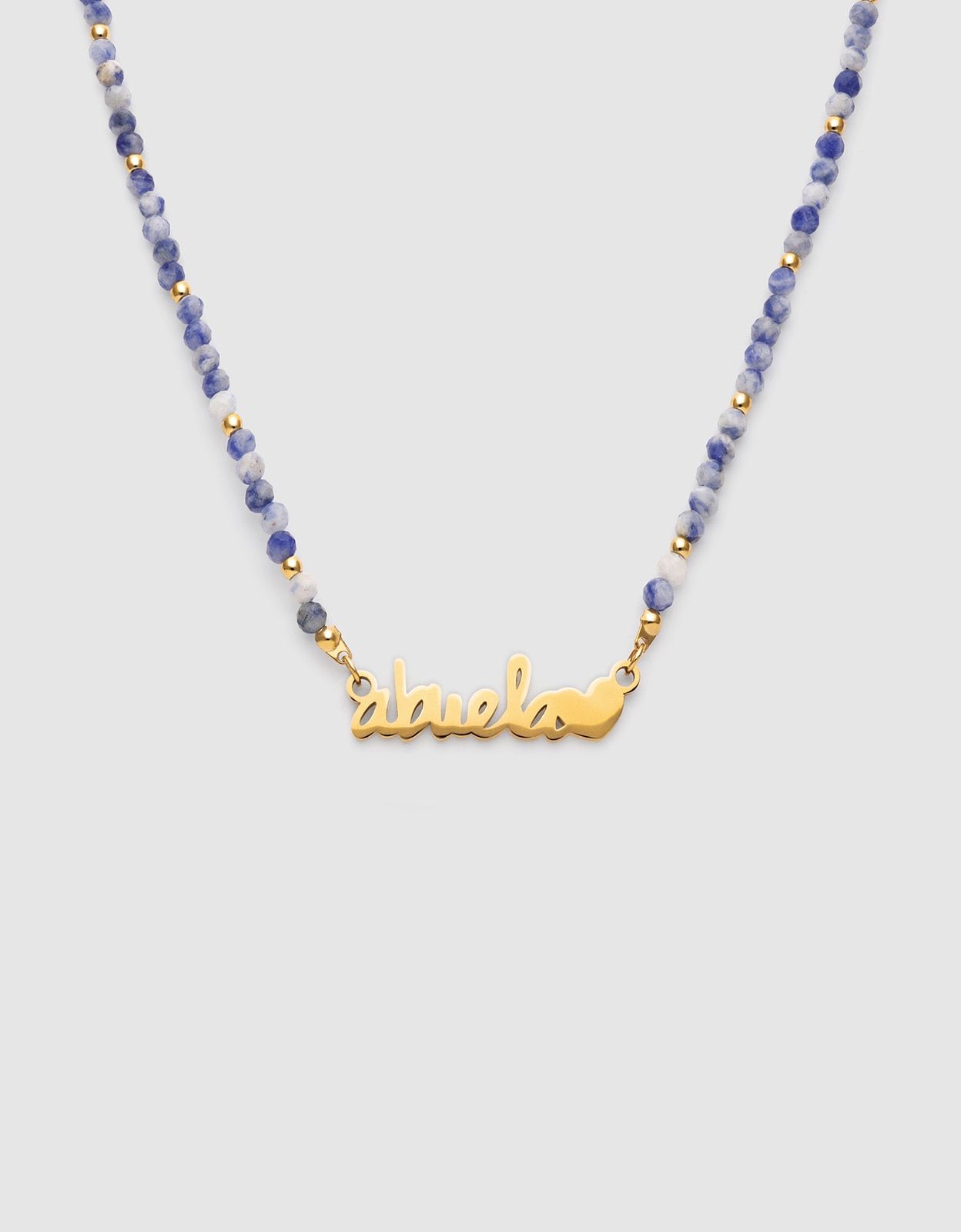 Collar abuela heart cianita de acero bañado en oro Azul · El Corte Inglés