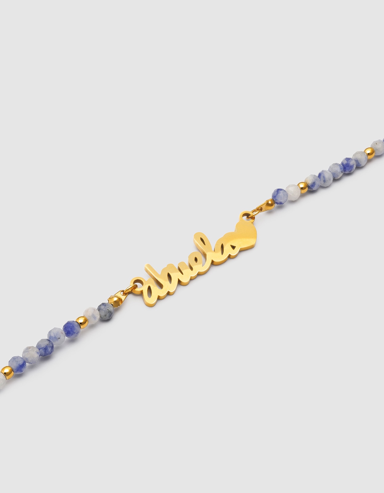 Collar abuela heart cianita de acero bañado en oro Azul · El Corte Inglés