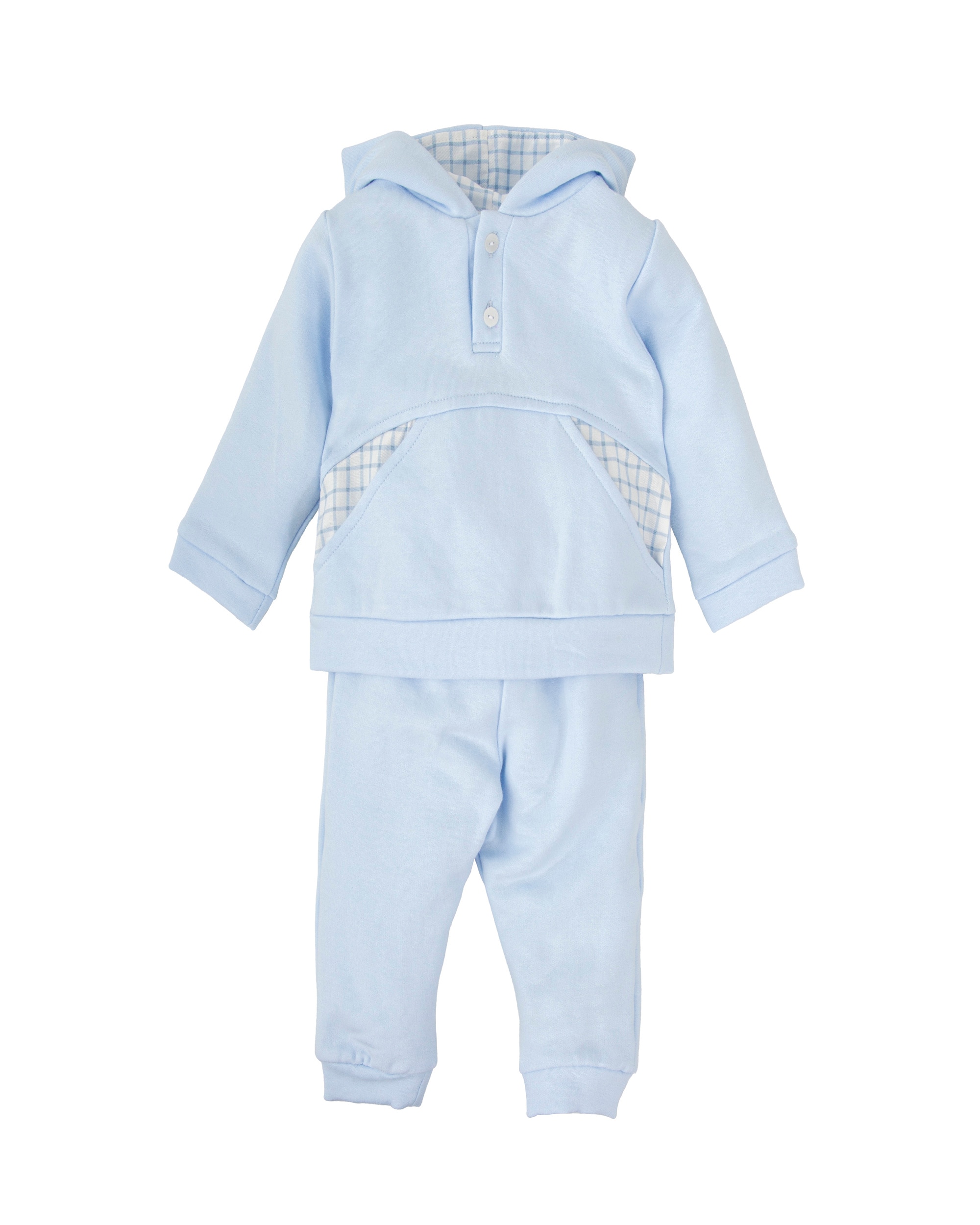 Chándal de bebé niño con sudadera con capucha y pantalon a juego Azul ...