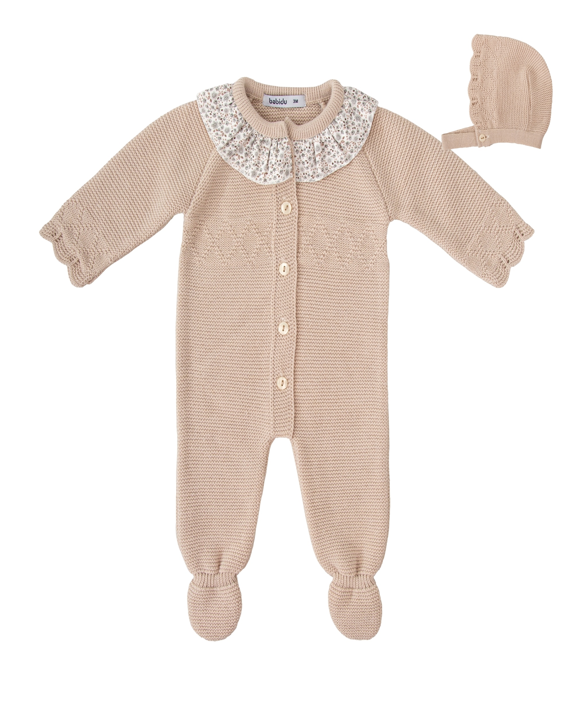 Pelele de bebé largo de punto con capota · BABIDÚ · El Corte Inglés