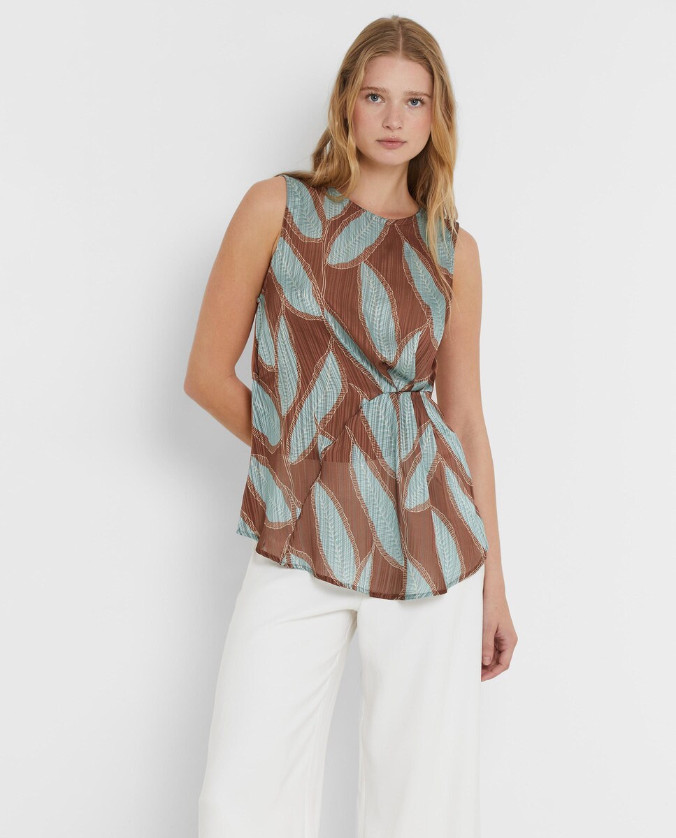 Top de mujer drapeado con estampado · Trucco · El Corte Inglés