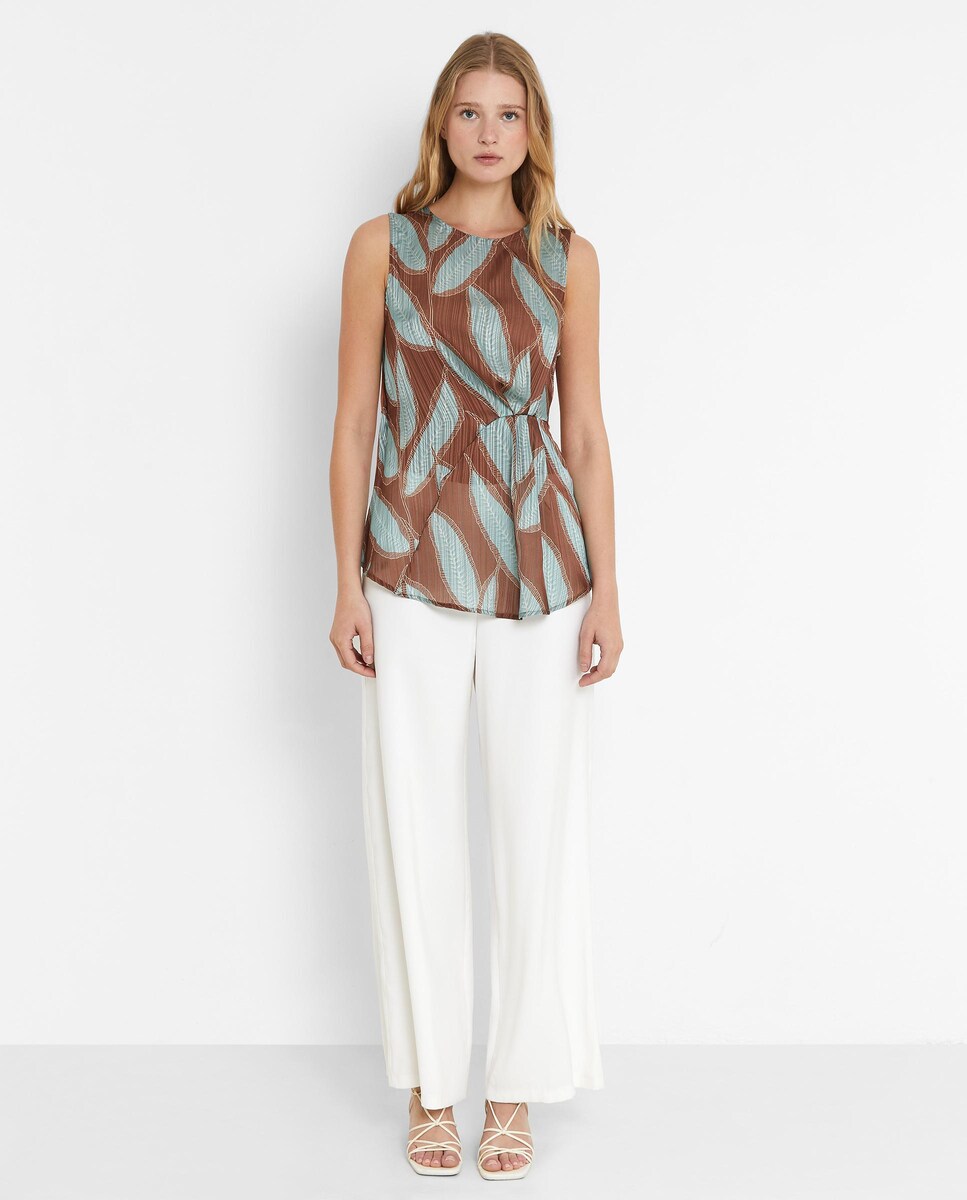 Top de mujer drapeado con estampado · Trucco · El Corte Inglés