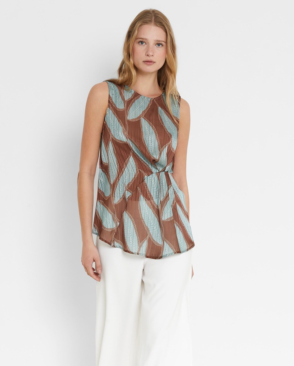 Top de mujer drapeado con estampado · Trucco · El Corte Inglés