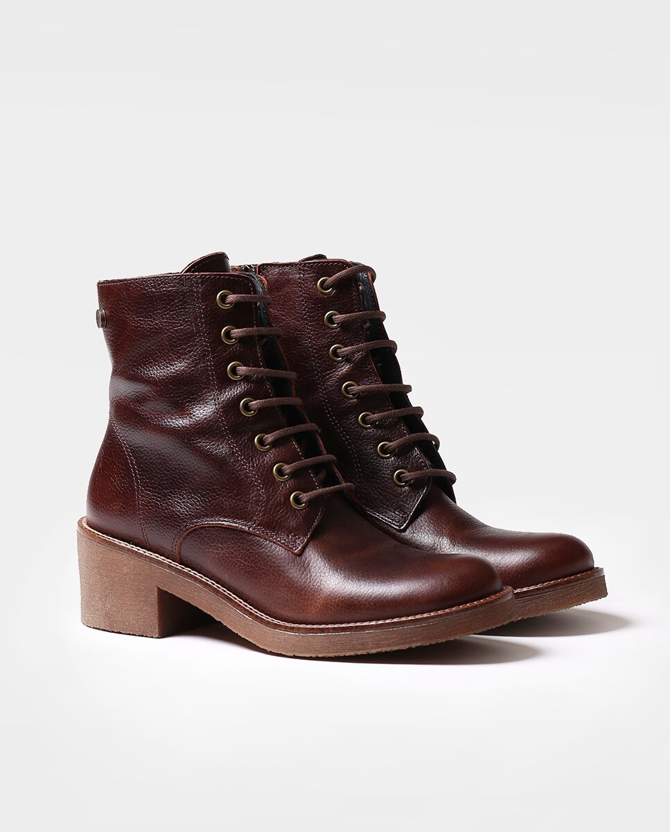 Botines de mujer de piel con cordones y cremallera · Toni Pons · El ...