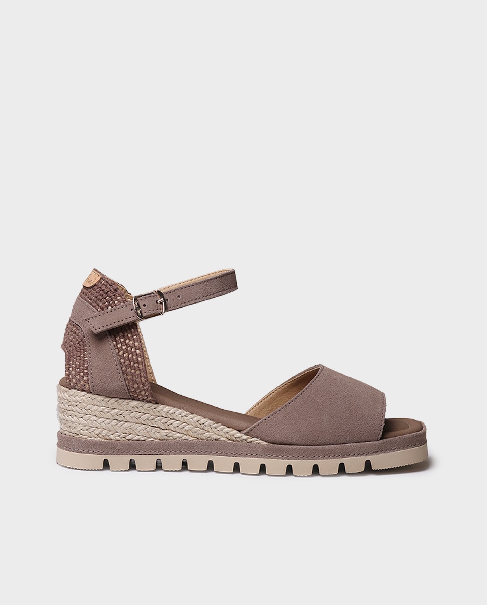 Sandalias de cuña de mujer de piel con suela flexible Topo Toni Pons ...