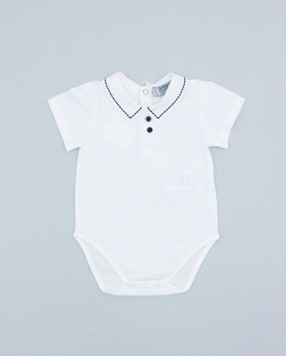 Body de bebé blanco con cuello celeste · Charanga · El Corte Inglés