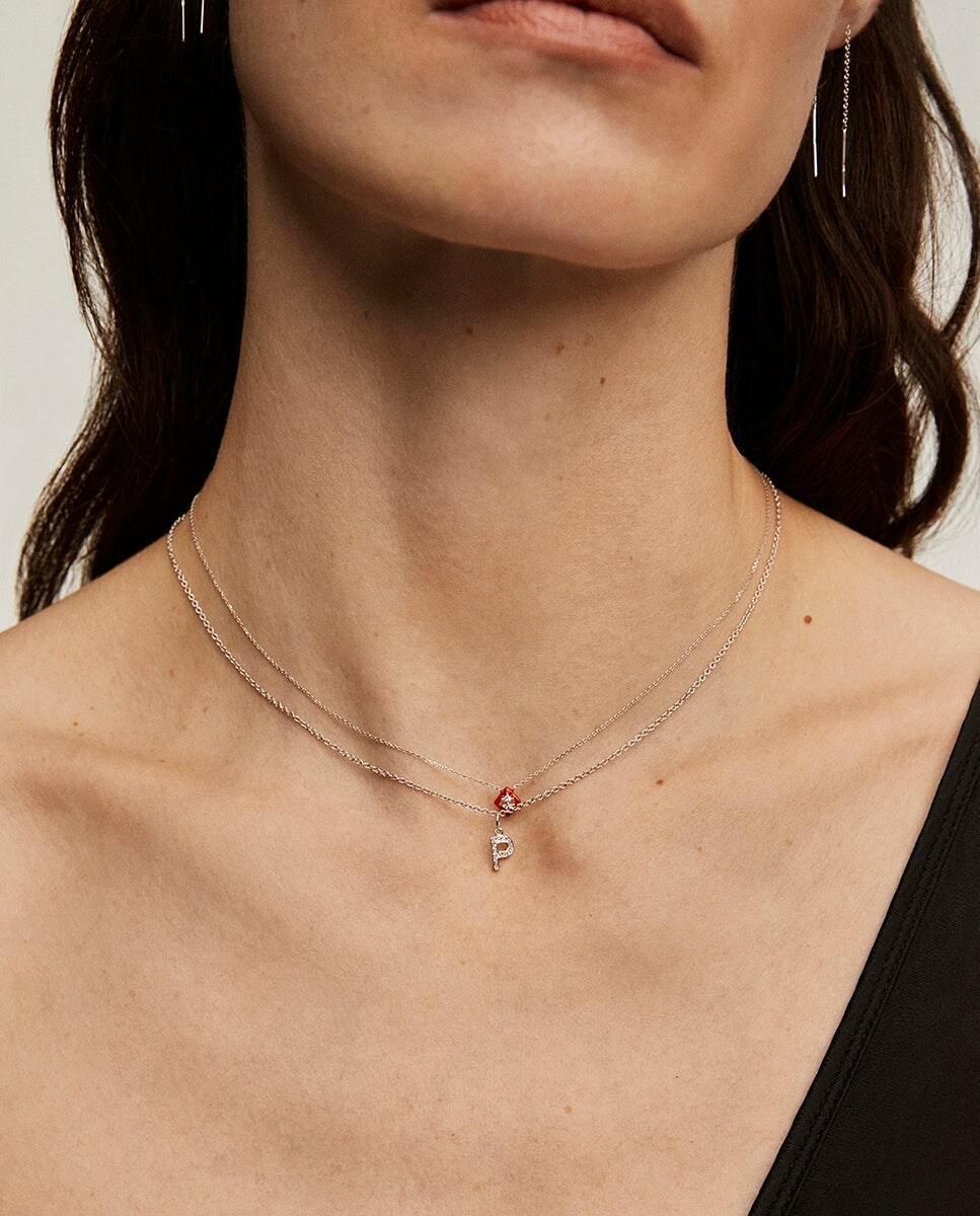 Charm de plata 925 y topacios blancos inicial P · Aristocrazy · El ...