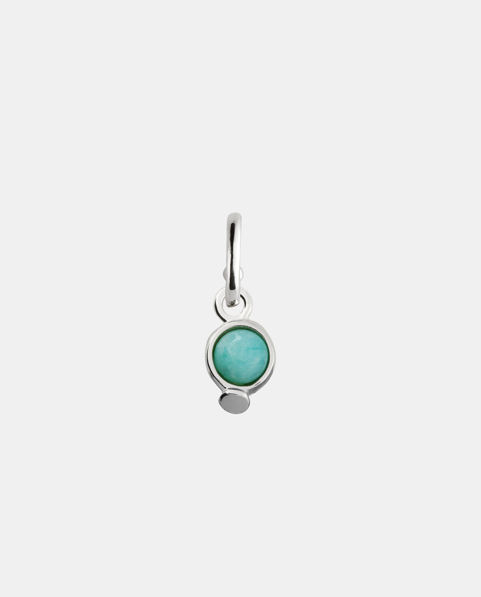 Charm de piercing en plata de ley de círculo y cristal Plata · El Corte ...