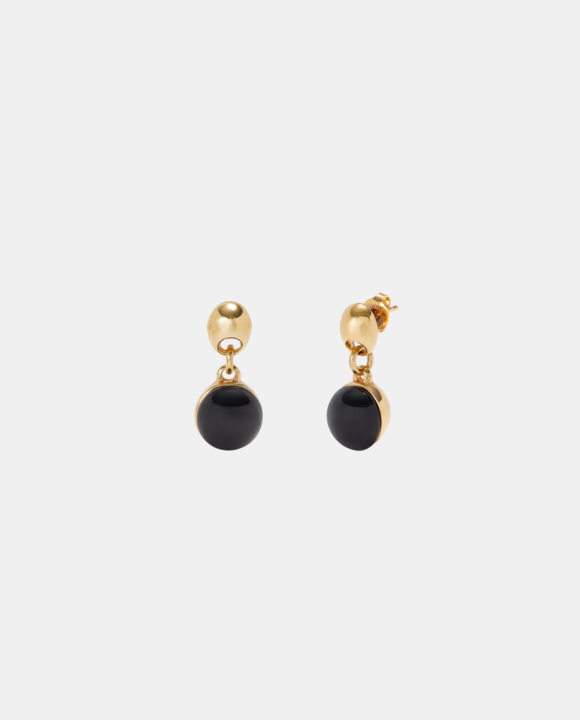 Pendientes bañados en oro 18k con dos bolas y cristal de murano Oro ...