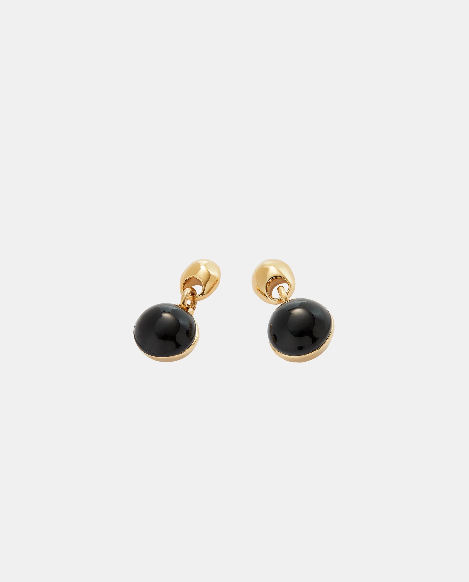Pendientes bañados en oro 18k con dos bolas y cristal de murano Oro ...