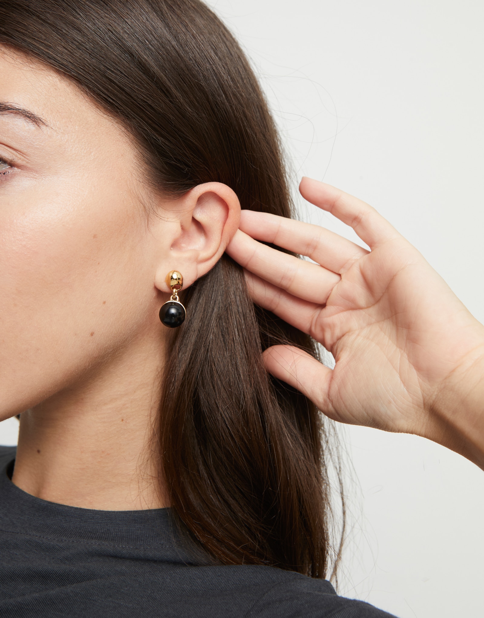Pendientes bañados en oro 18k con dos bolas y cristal de murano Oro ...