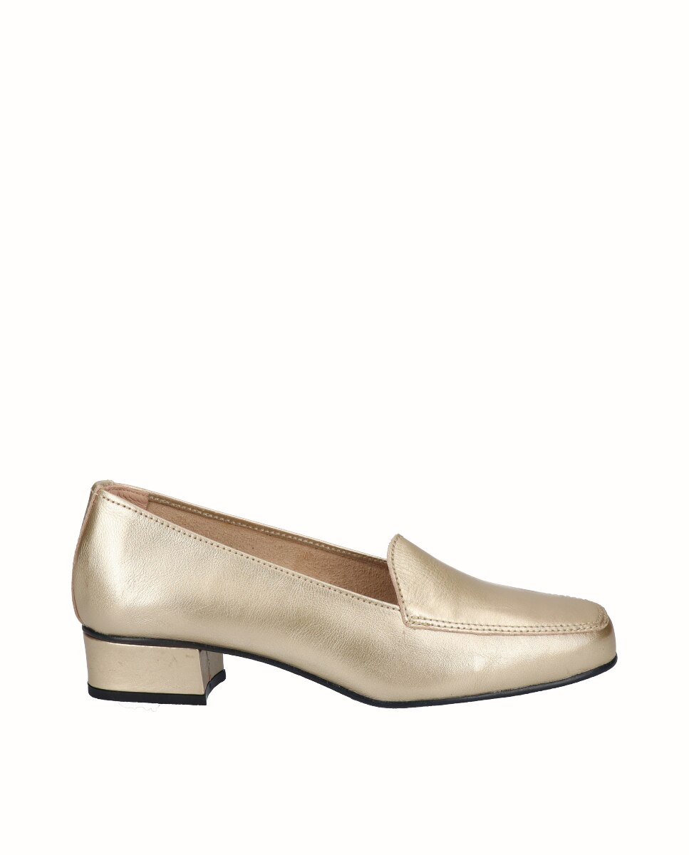 Zapatos de salón de mujer de piel lisa Oro D'Chicas · El Corte Inglés