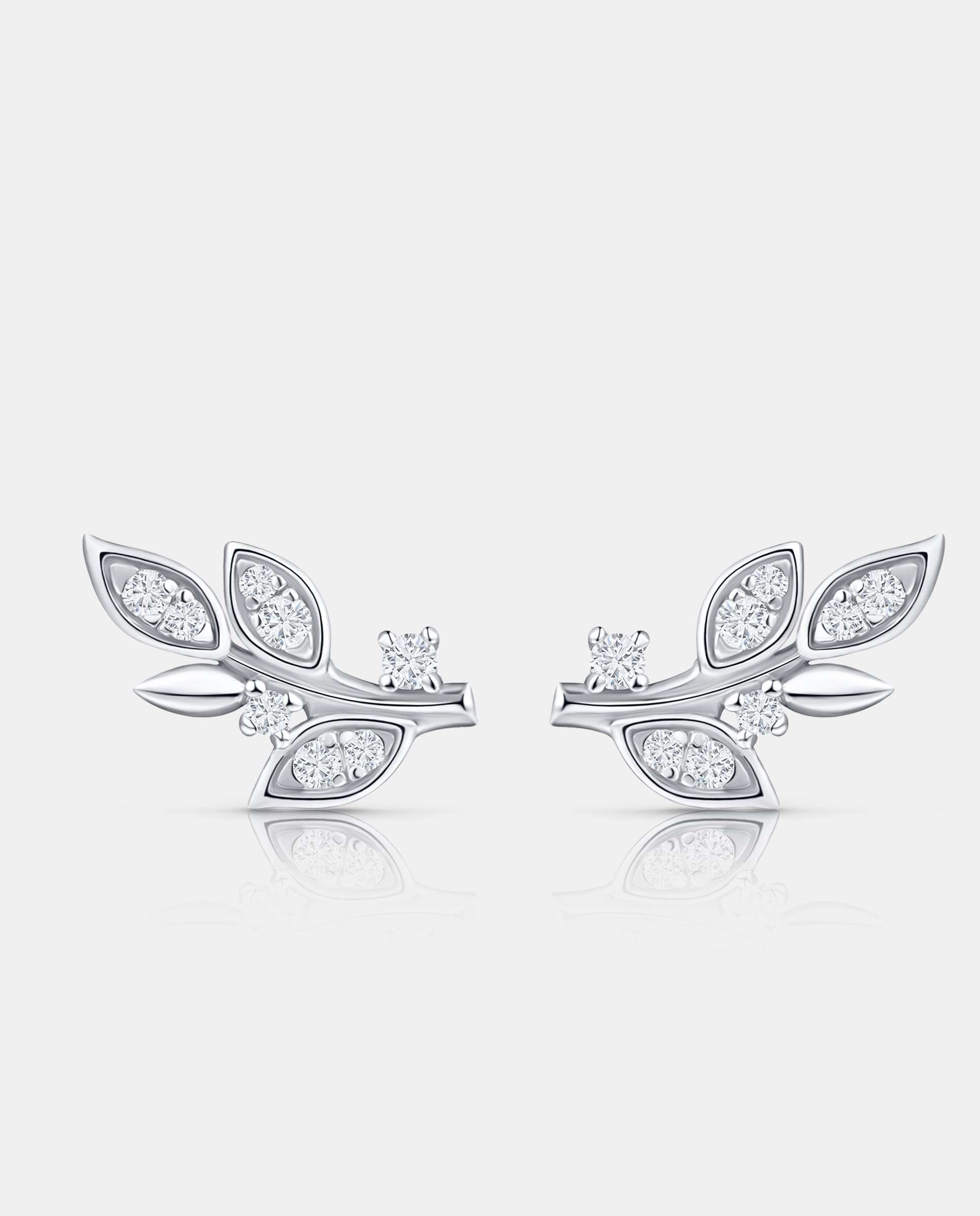Pendientes dafne de diamantes en oro blanco de 18 kt Blanco MUMIT · El ...