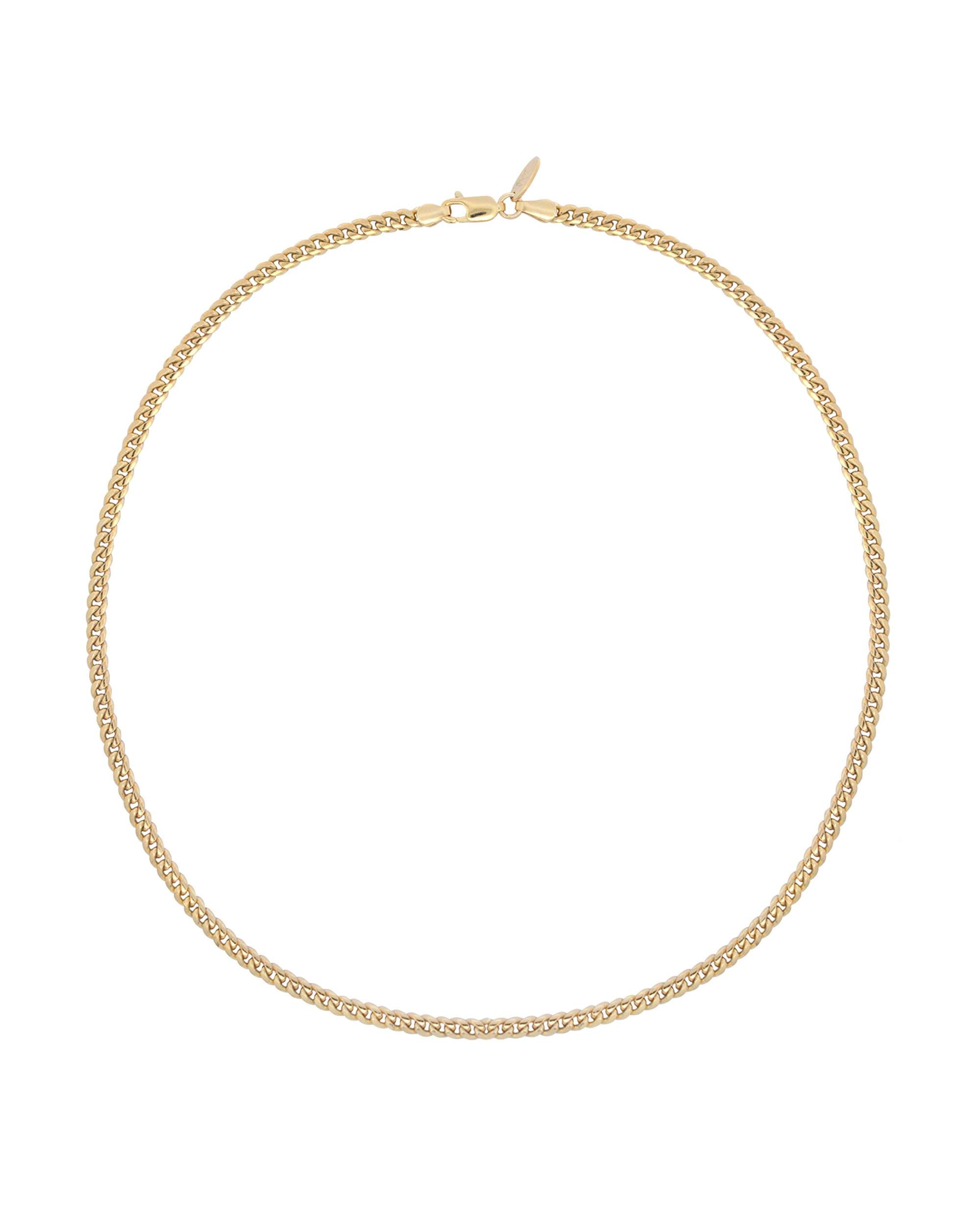 Cadena cubana de plata dorada de 3mm de 45cm Dorado Eguzkilore · El ...