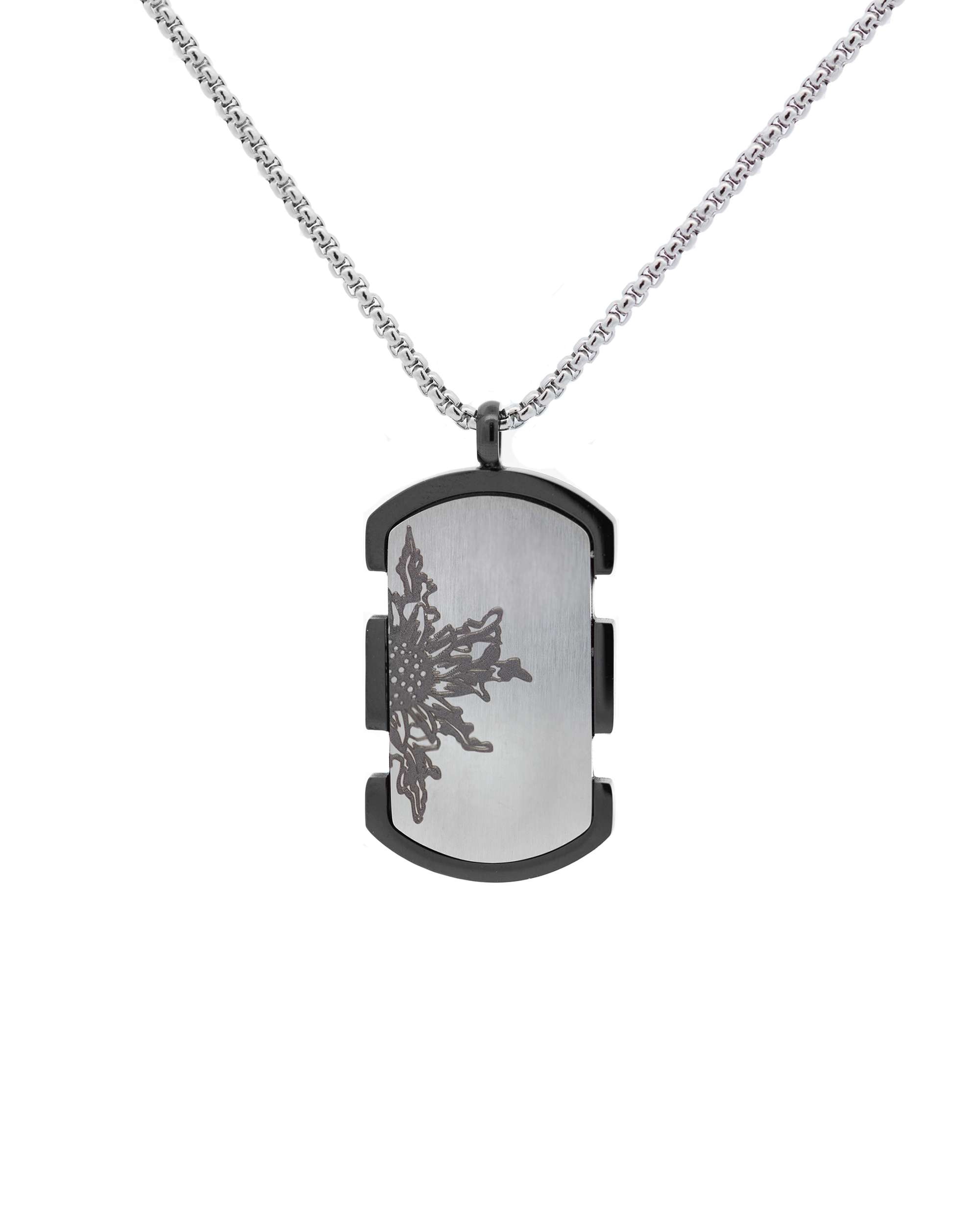 Collar de hombre de acero con chapa y eguzkilore Plateado · El Corte Inglés