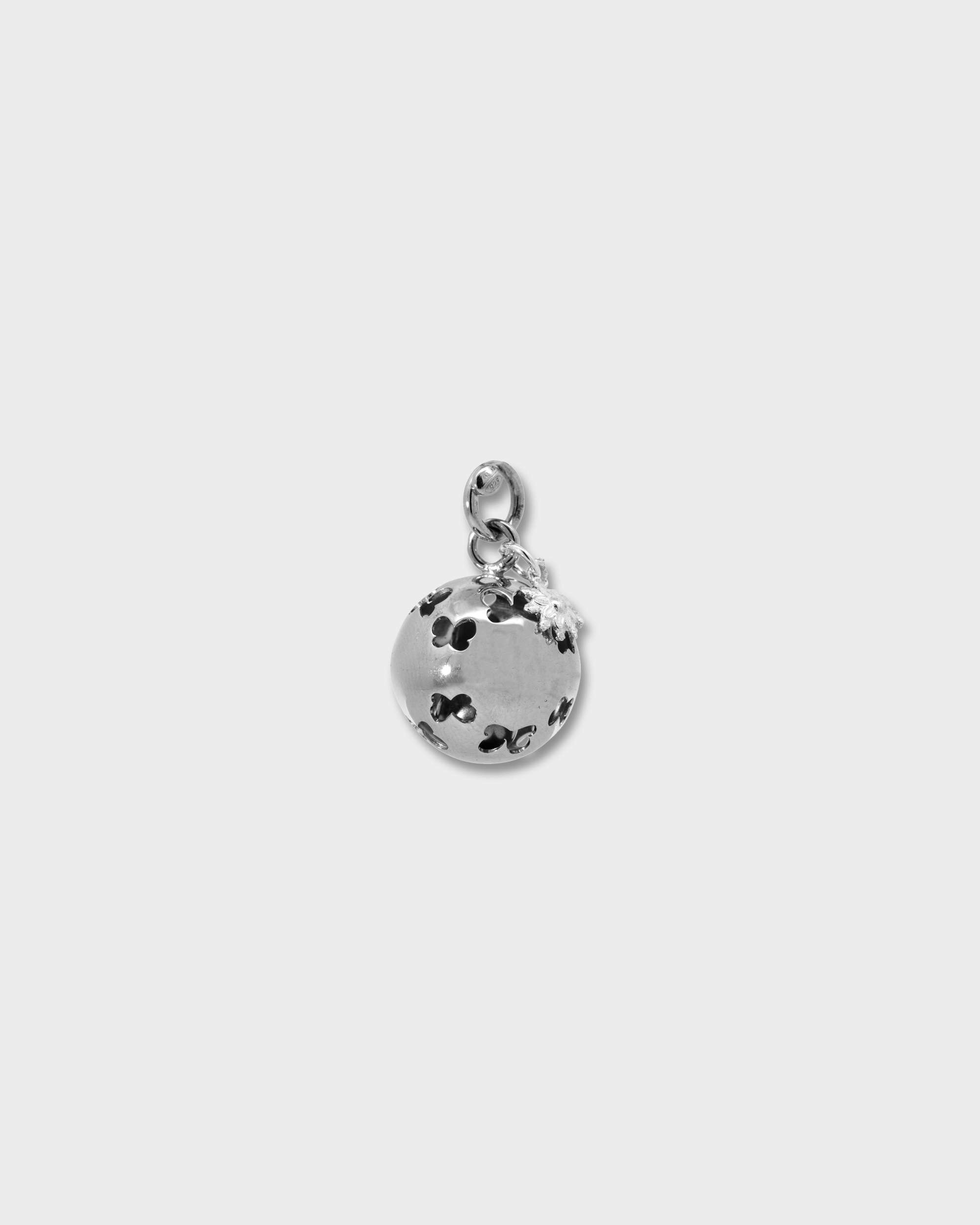 Llamador de ángeles bola con mariposas de plata con cadena 110cm ...