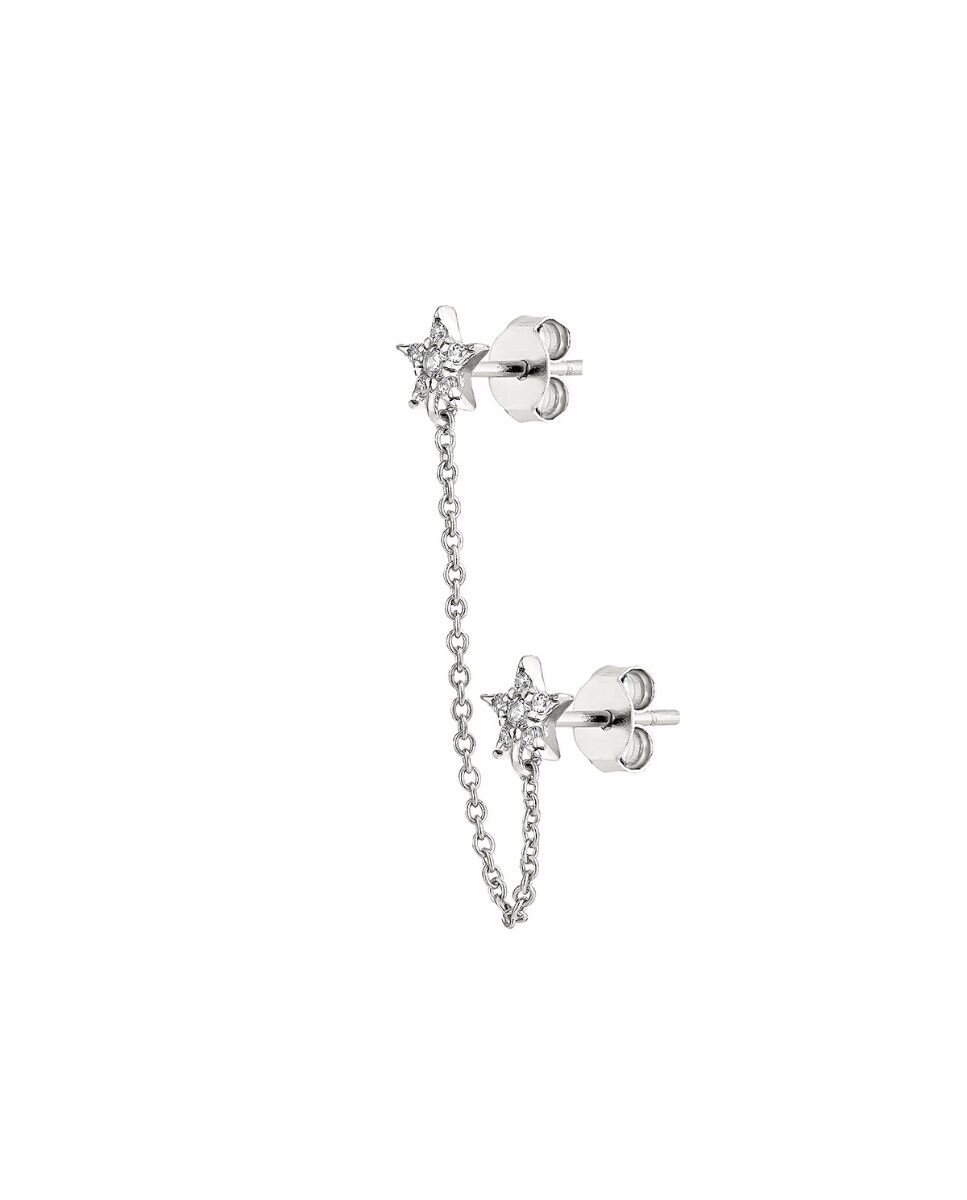 Piercing múltiple Stellar Couple de plata bañado en rodio · Ear Candy ...