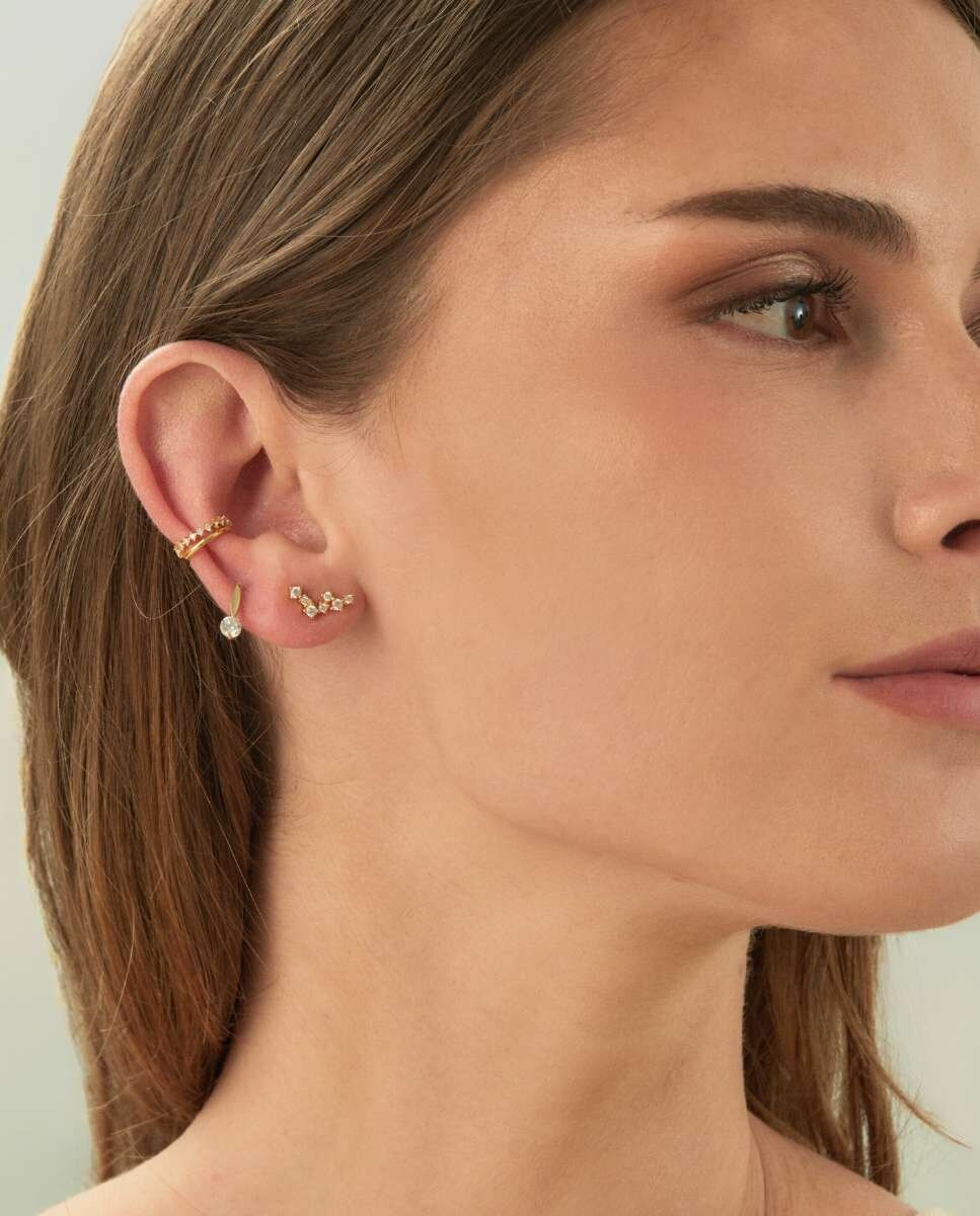 Piercing aro Mina de plata bañado en oro 18k · Ear Candy · El Corte Inglés