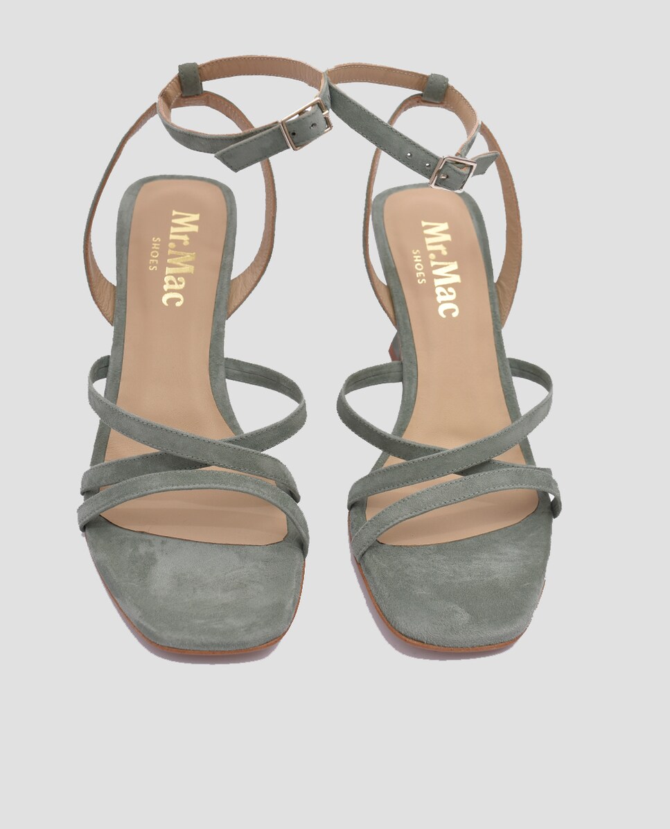 Sandalias de tacón de mujer en piel de color verde · Mr. Mac Shoes · El Corte Inglés