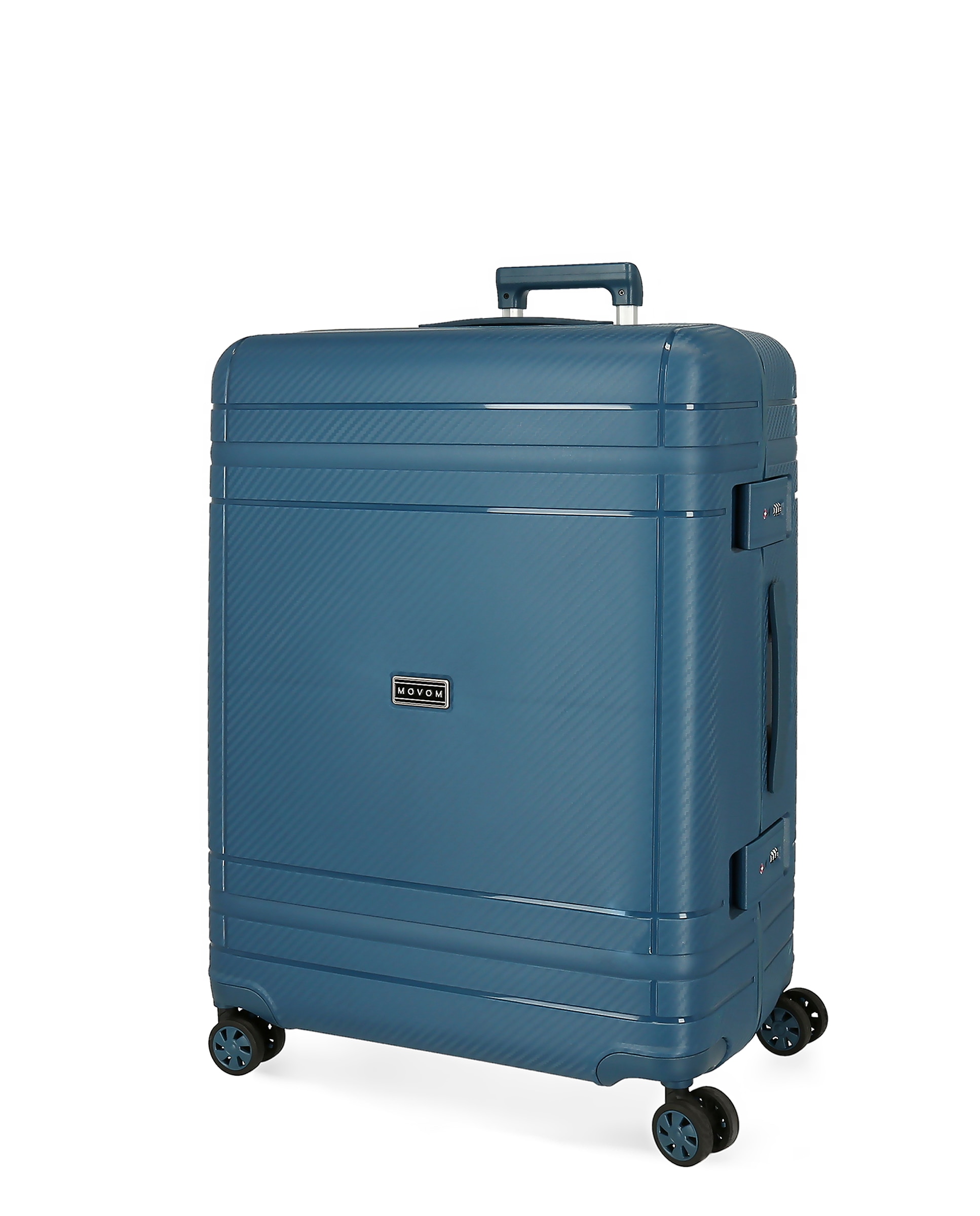 Maleta Grande Movom Dimension Rígida 75cm Negro Azul · El Corte Inglés