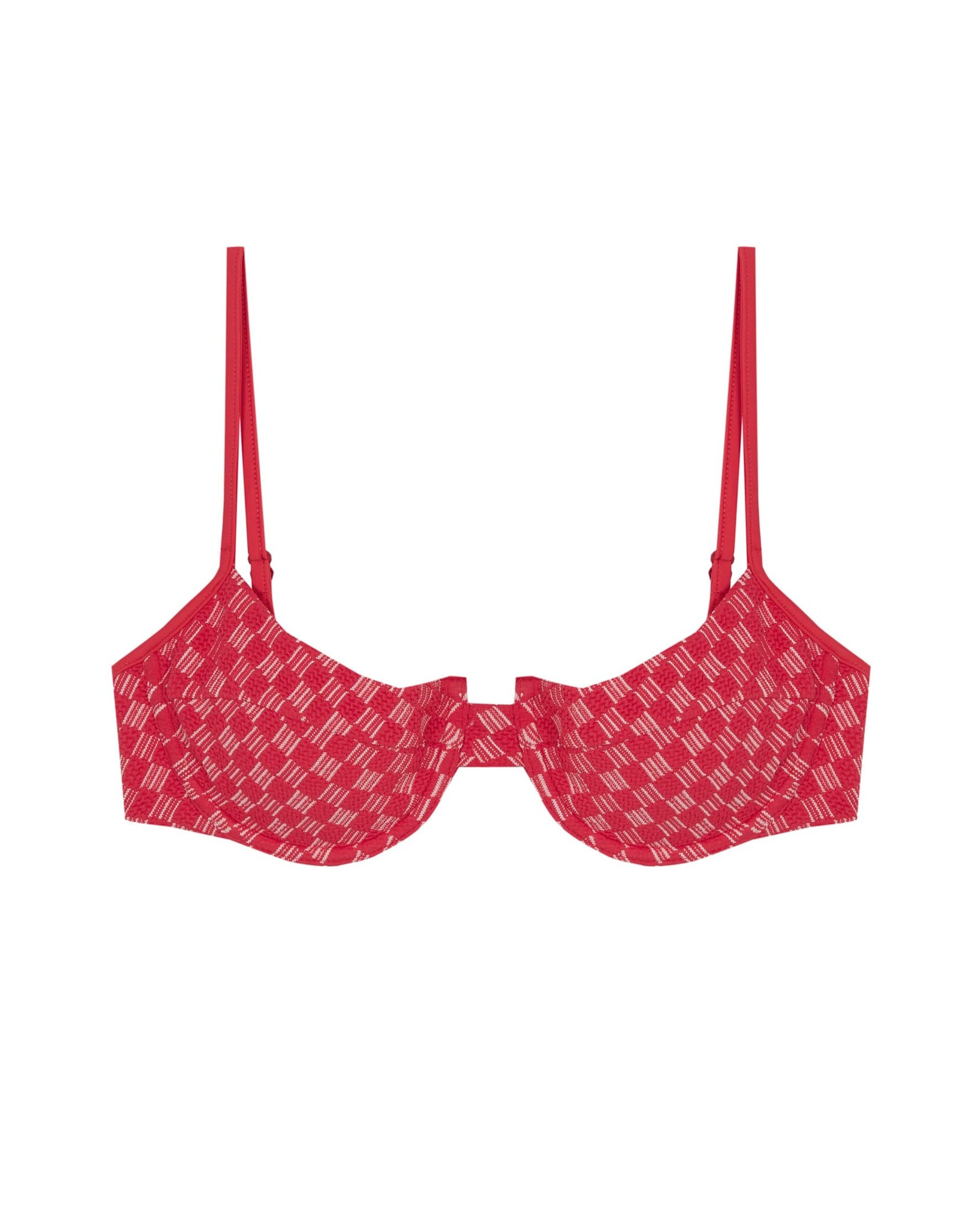 Top de bikini Balconette Cherry con estructura, foams extraíbles y ...