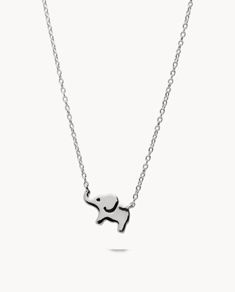 Collar Dumbo de plata bañada en rodio con elefante · OKsilver · El ...