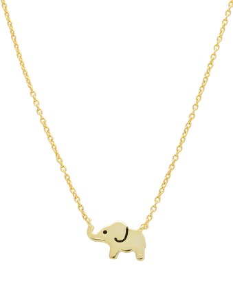 Collar Dumbo de plata bañada en oro con elefante · OKsilver · El Corte ...