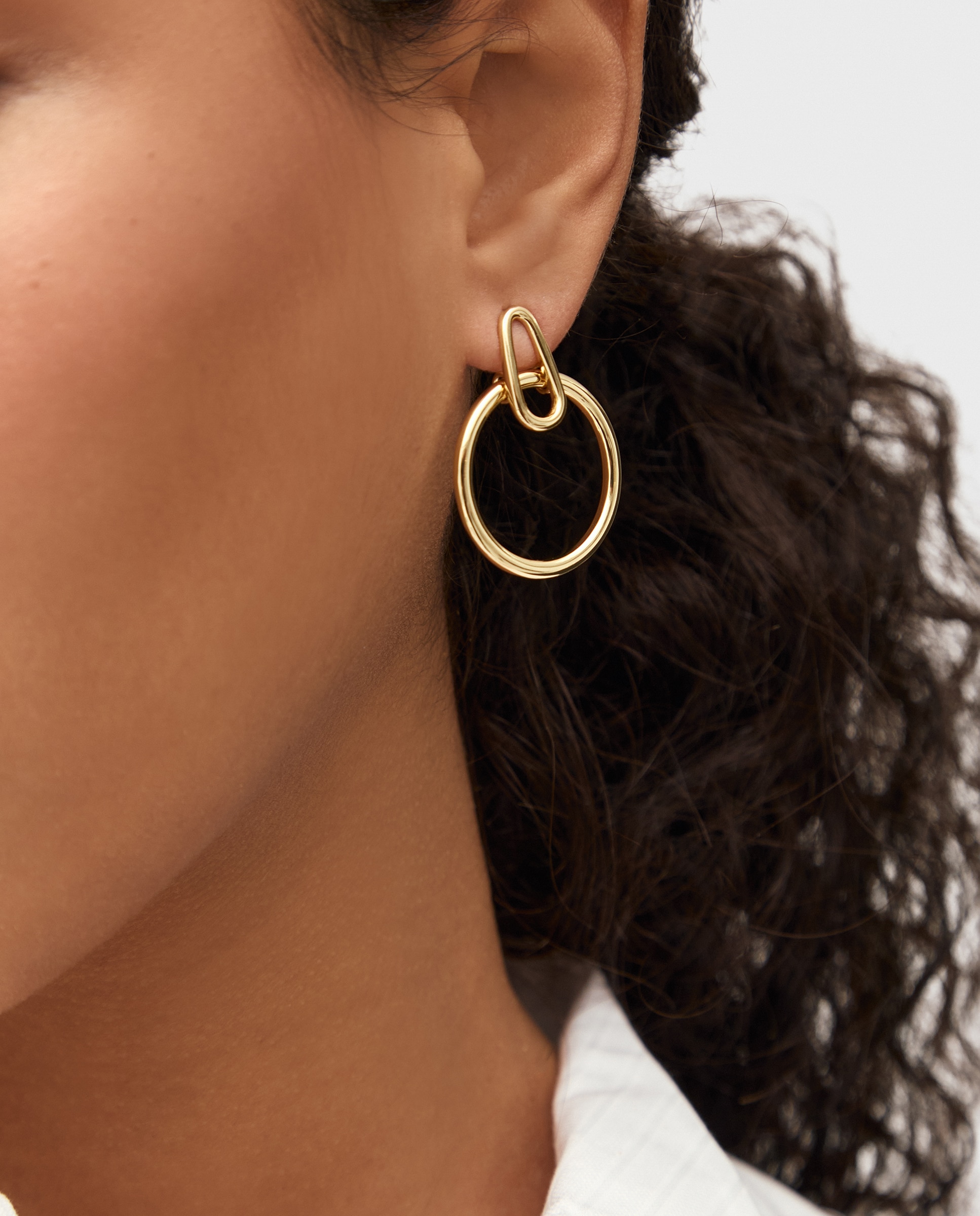 Pendientes piazza de plata con baño de oro amarillo 18k Dorado Duran ...