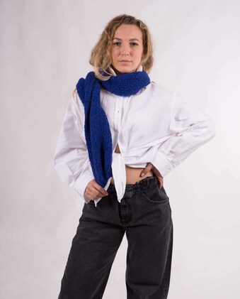Bufanda de mujer de lana en azul · MR Complements · El Corte Inglés