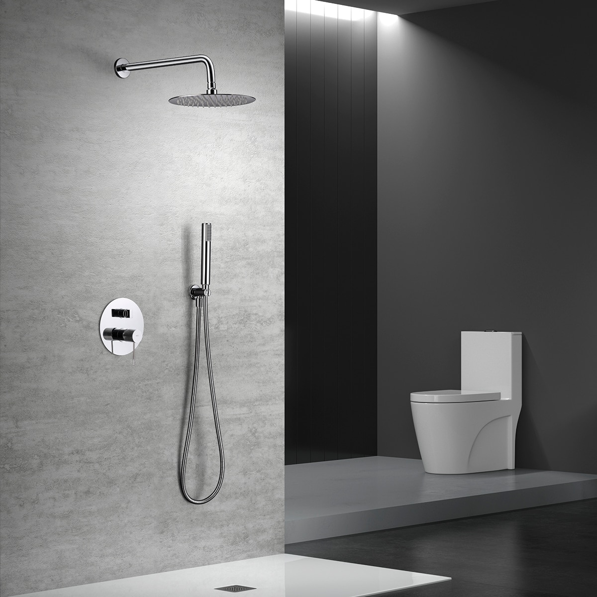 Conjunto de ducha monomando empotrado Line Imex Cromo · El Corte Inglés