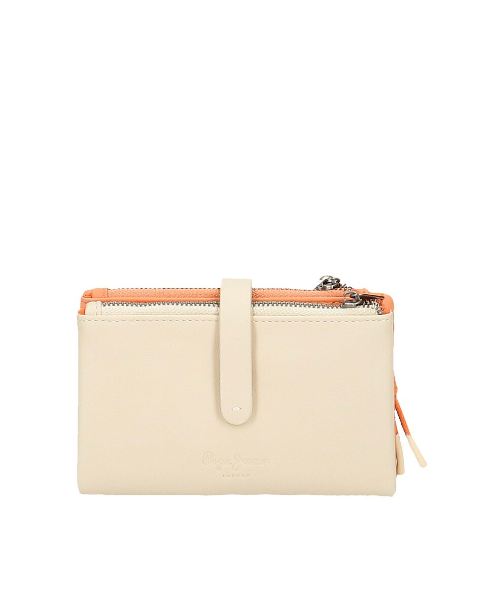 Cartera de mujer Bea color beige con monedero extraíble · Pepe Jeans ...