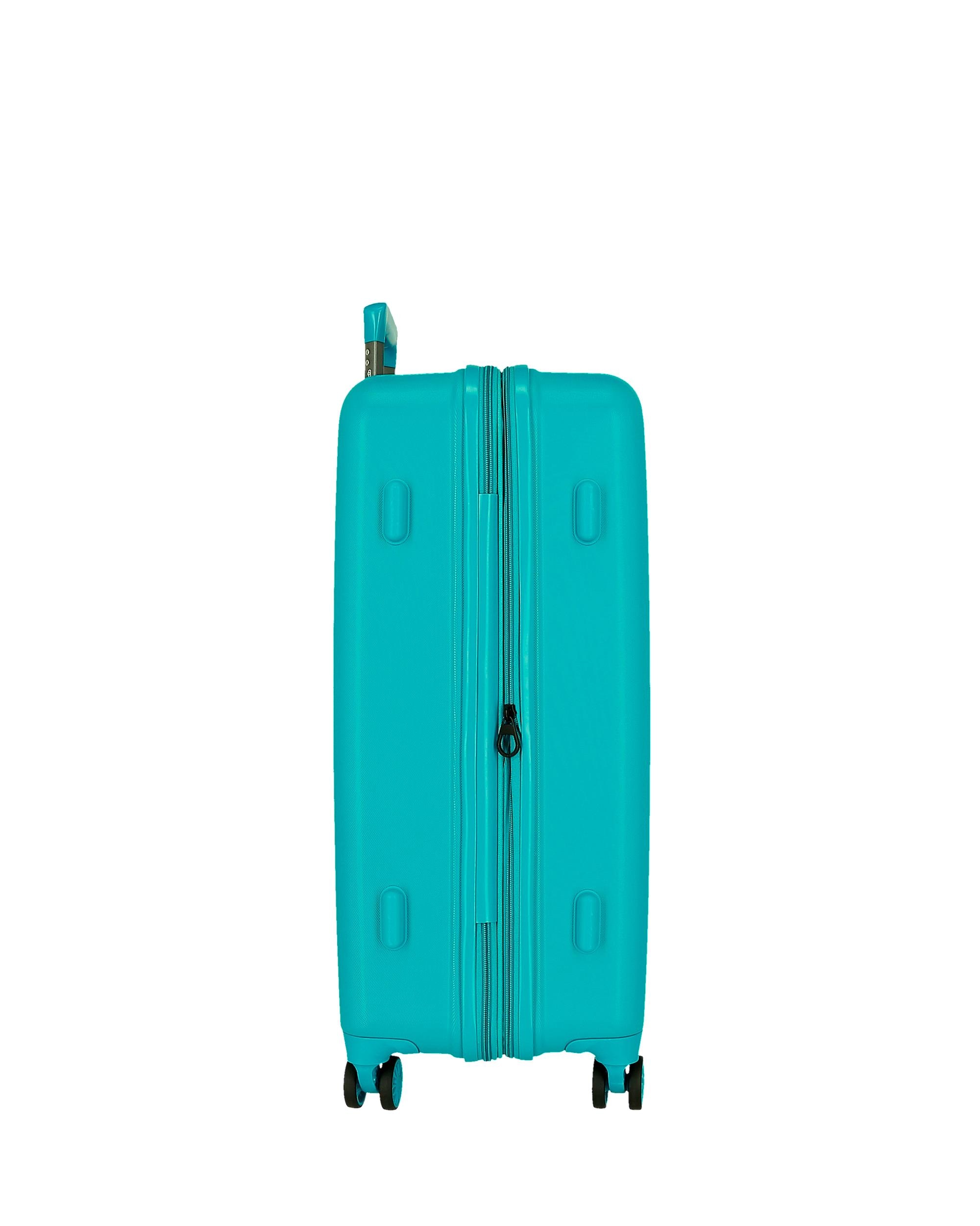 Maleta mediana expandible Wood rígida con capacidad hasta 73L Turquesa ...