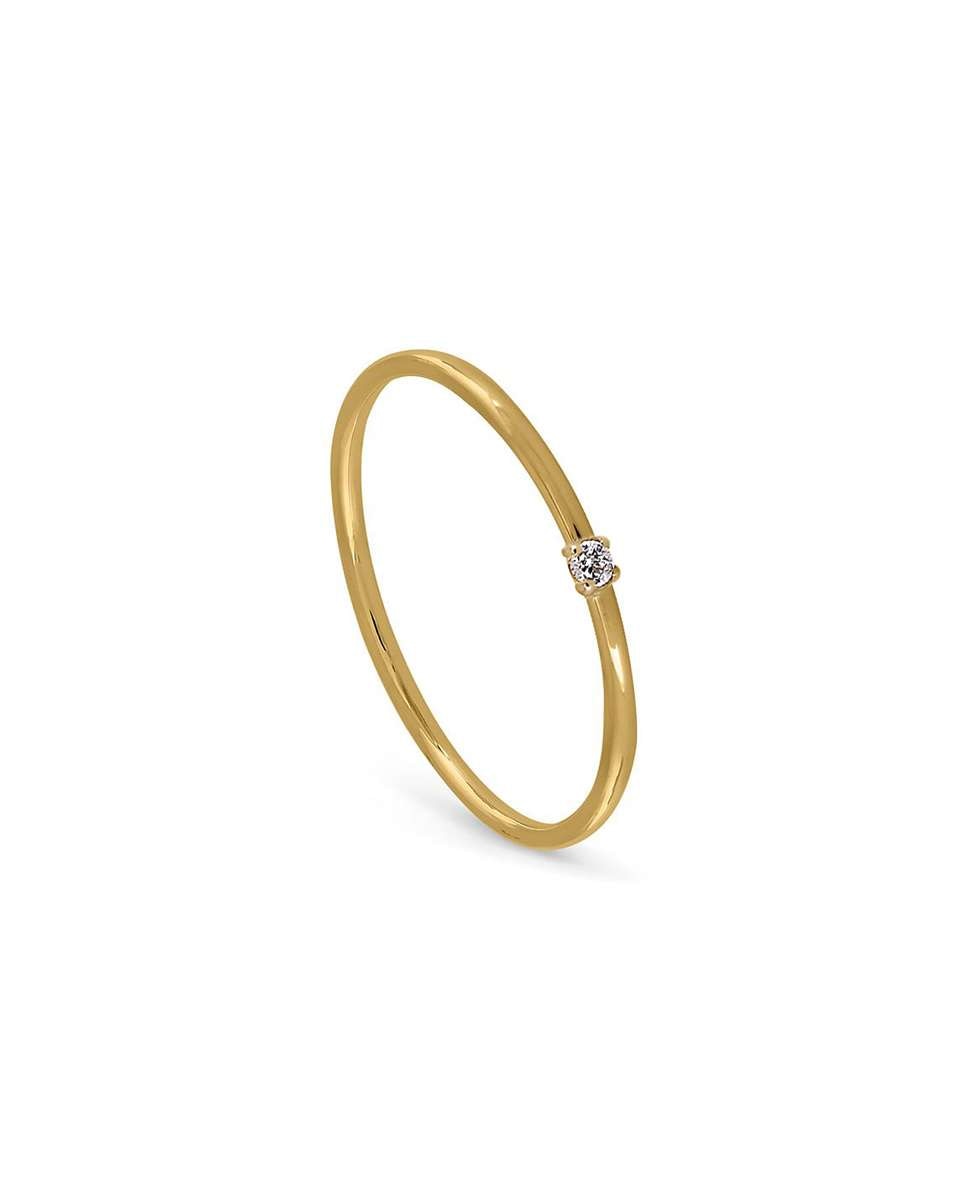 Anillo Mini Diamond de oro 9K montado en brillante Blanco · El Corte Inglés