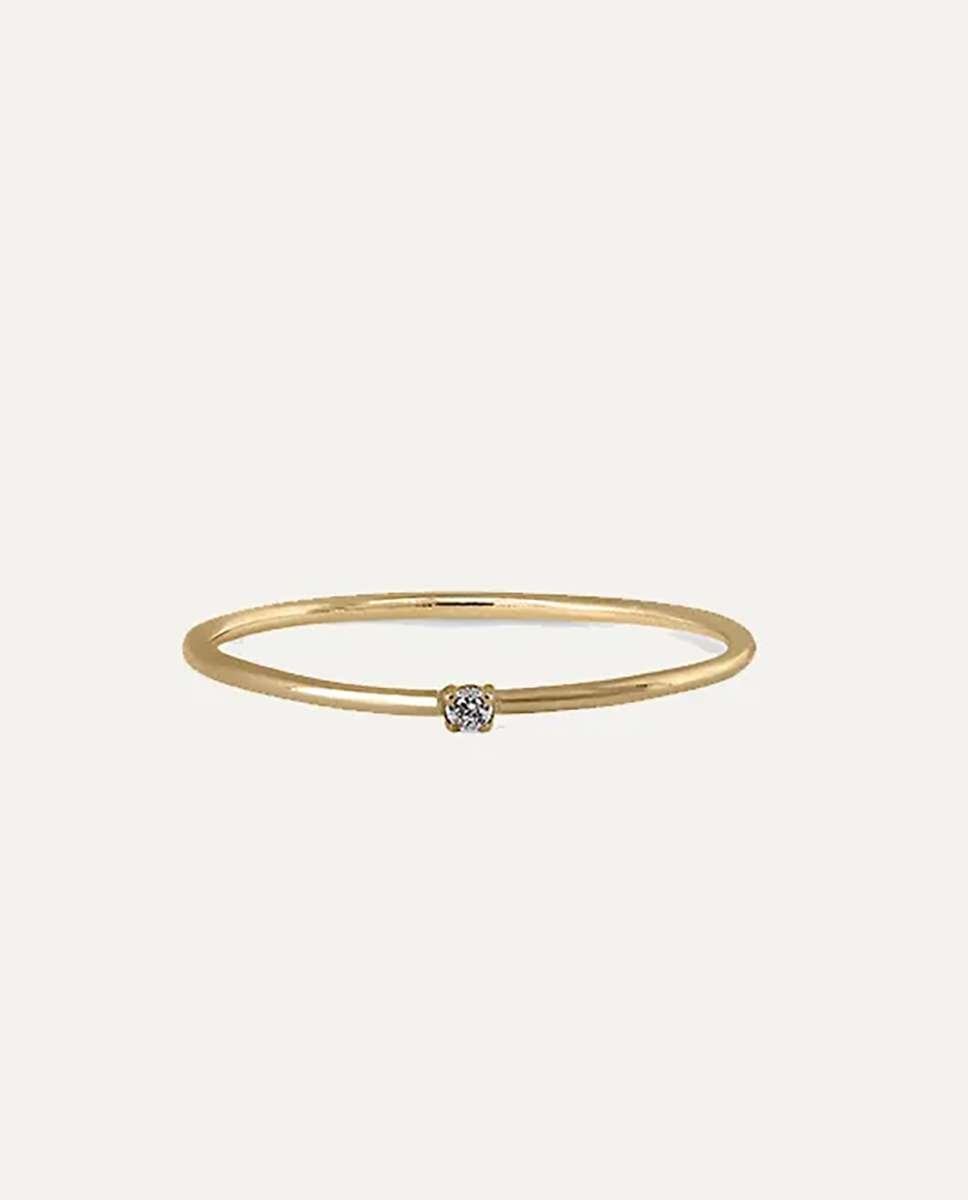 Anillo Mini Diamond de oro 9K montado en brillante Blanco · El Corte Inglés