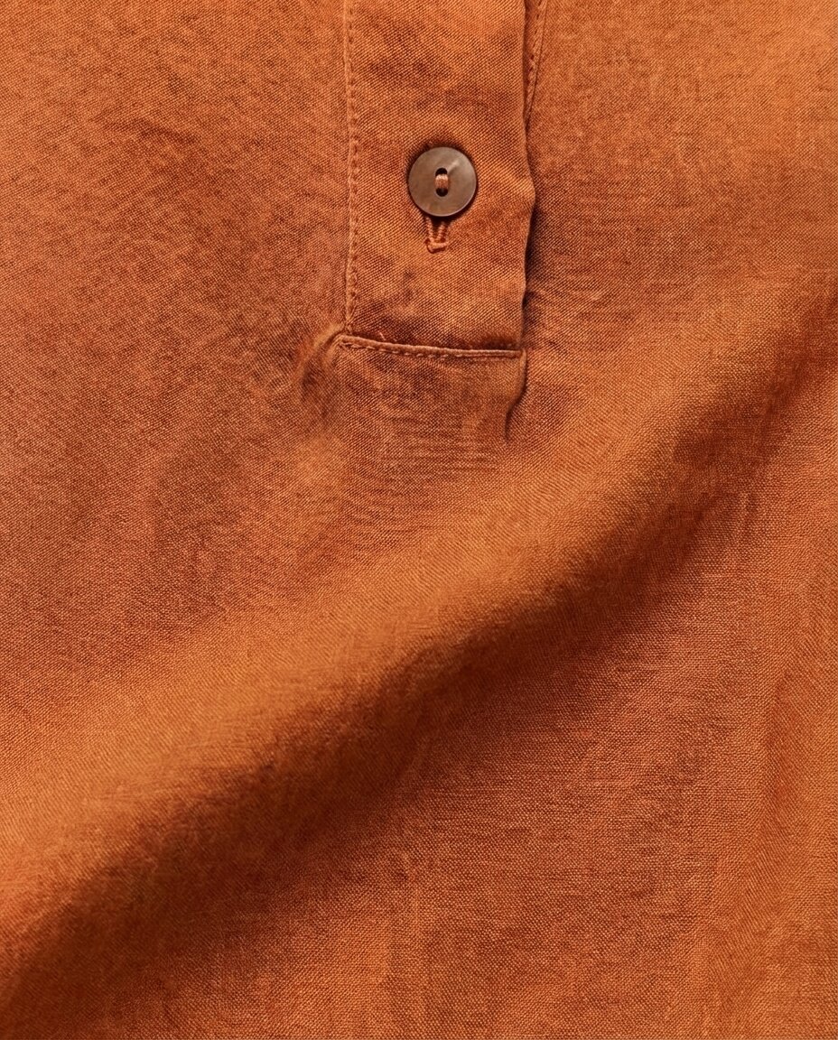 Camisa fluida satinada de mujer con efecto corrosivo Naranja System ...